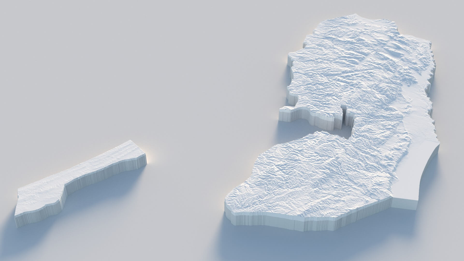 Palestine Terrain Map - 3D Model by 3dstudio