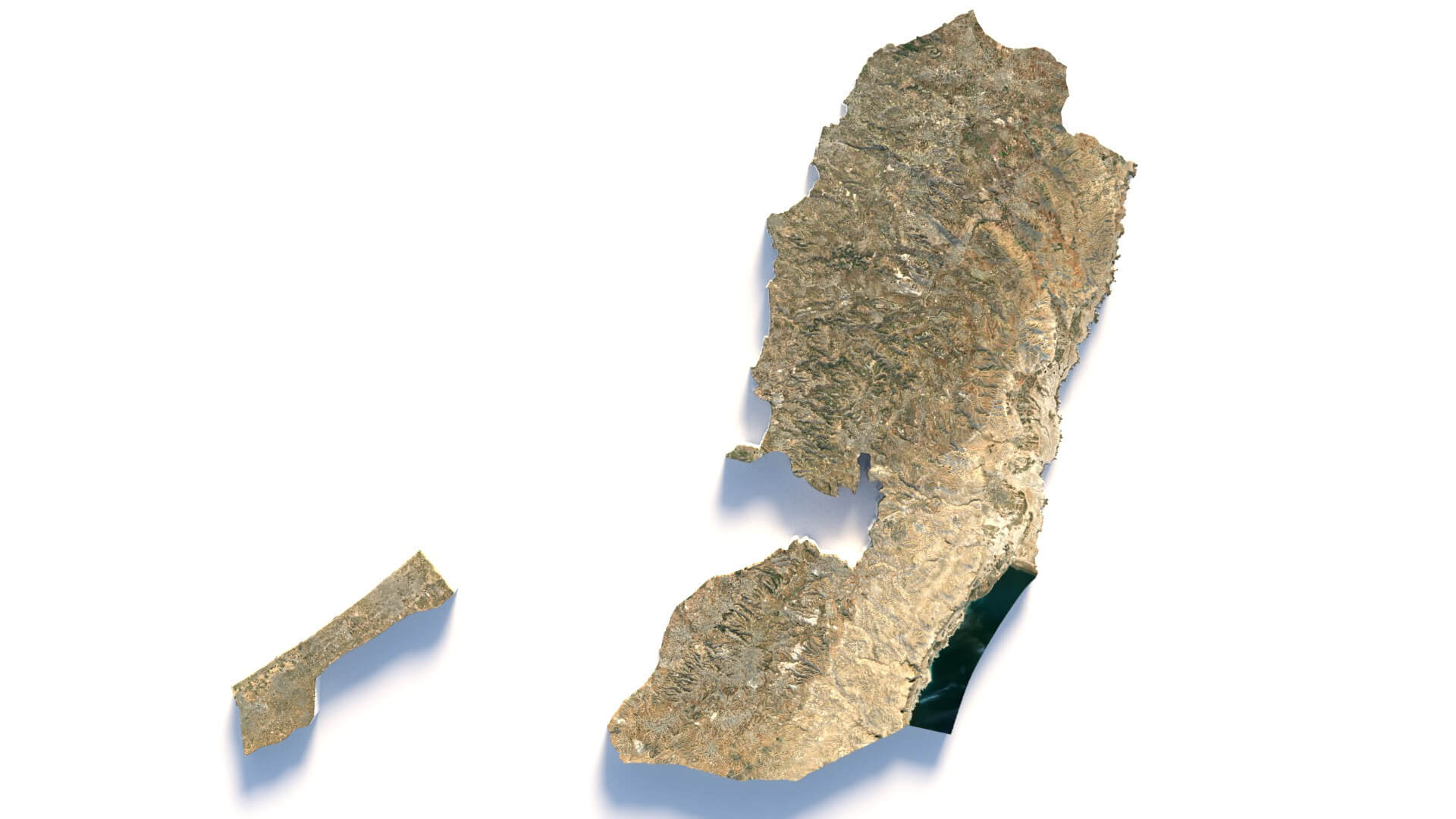 Palestine Terrain Map - 3D Model by 3dstudio