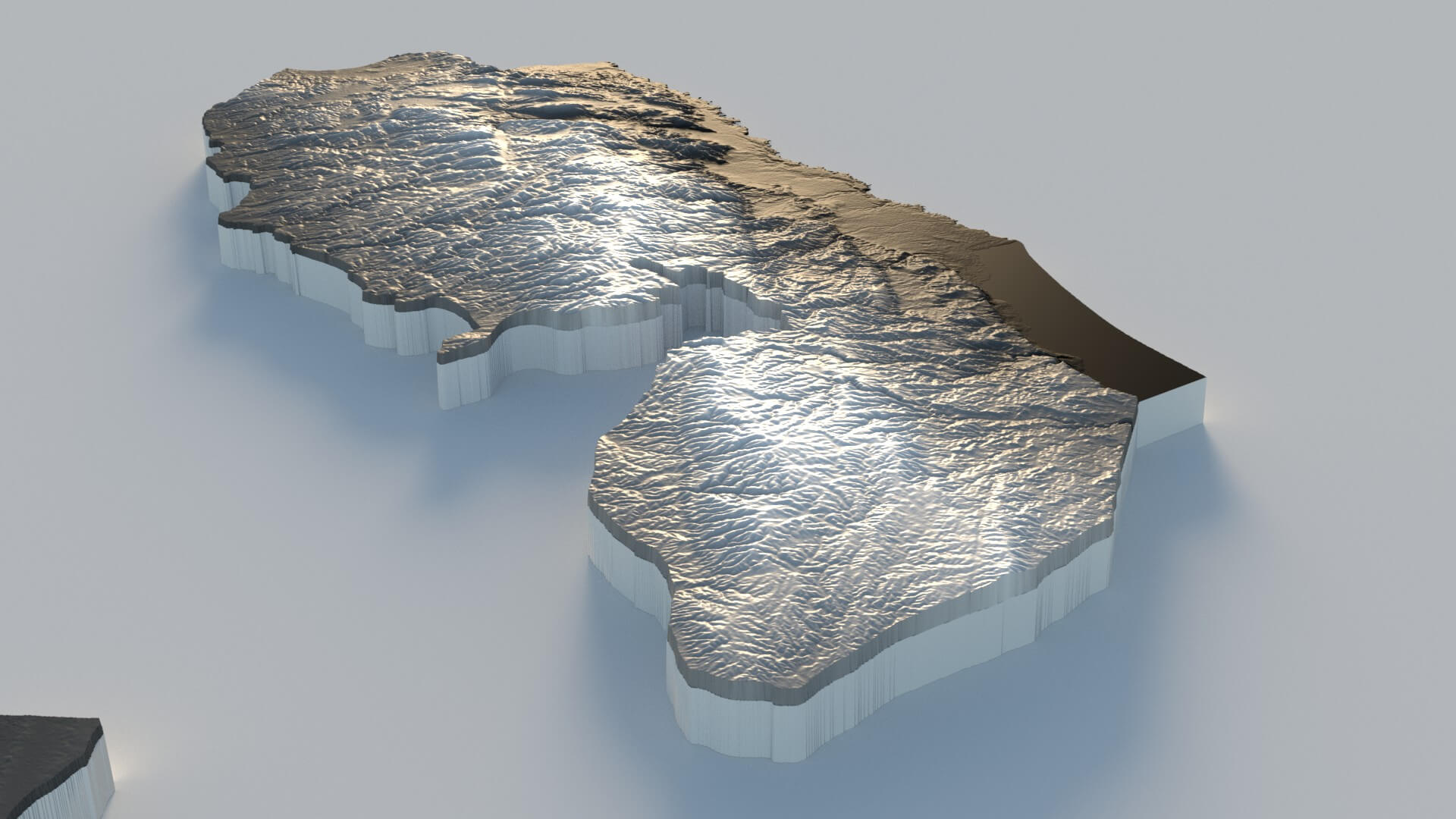Palestine Terrain Map - 3D Model by 3dstudio