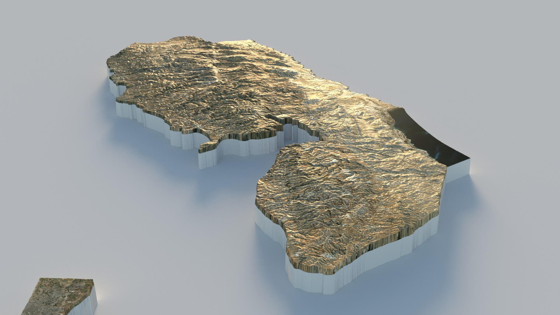 Palestine Terrain Map - 3D Model by 3dstudio