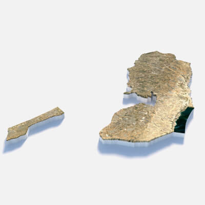 Palestine Terrain Map - 3D Model by 3dstudio