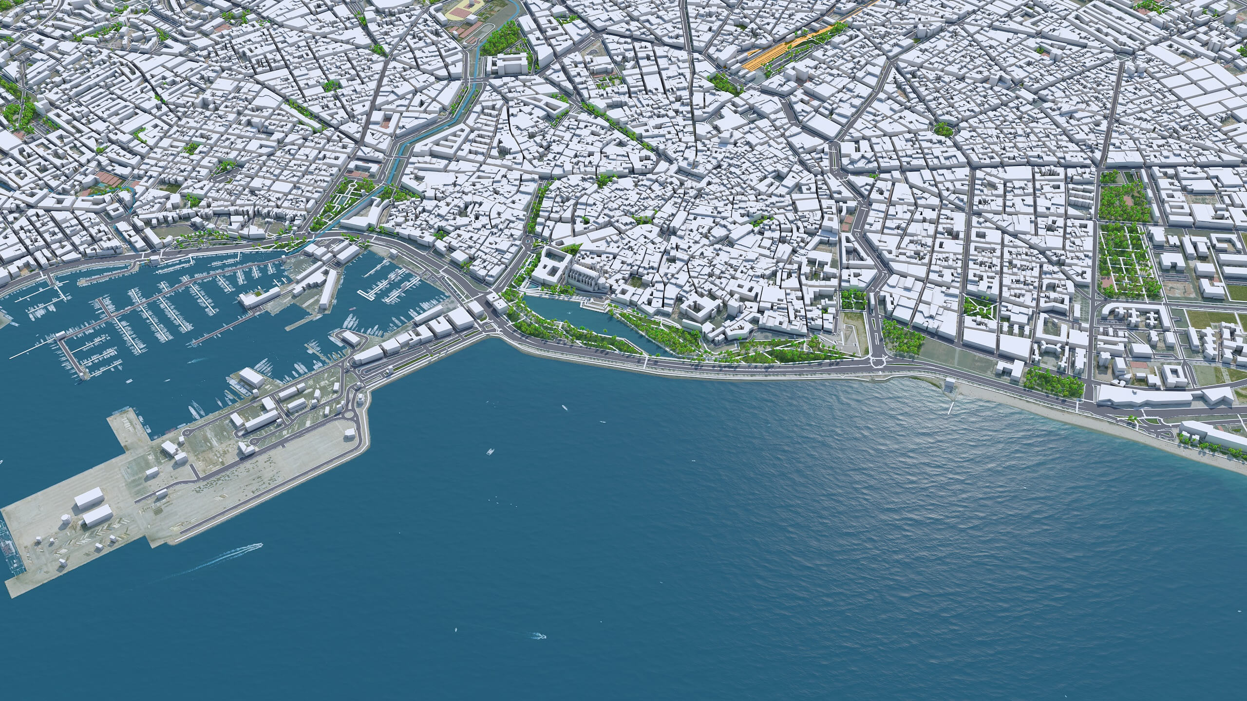 Palma Downtown Spain 6km - 3D Model by 3dstudio