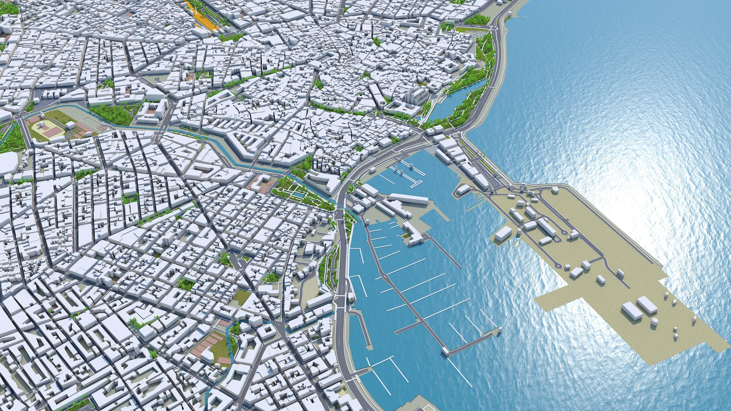 Palma Downtown Spain 6km - 3D Model by 3dstudio