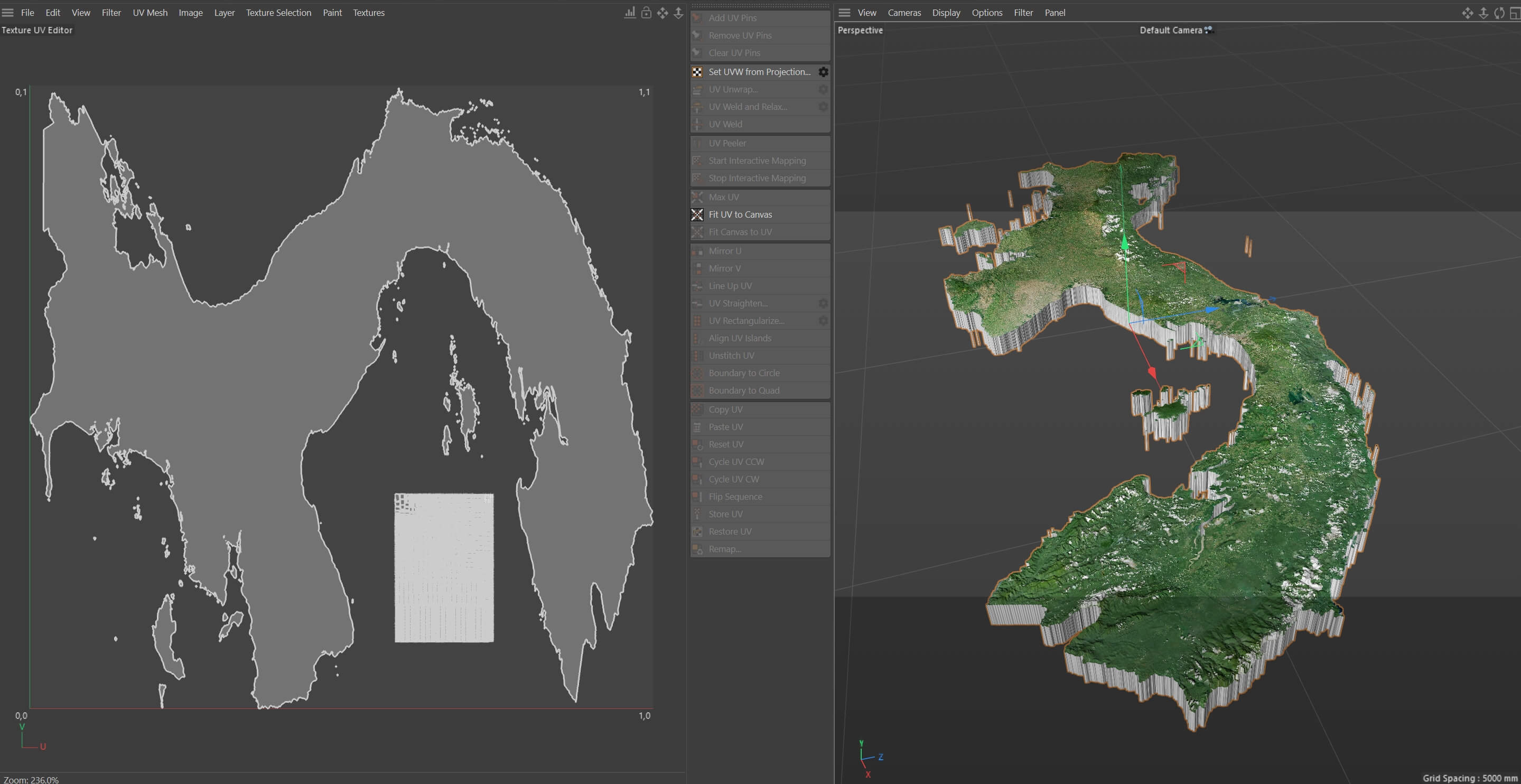 Panama Terrain Map - 3D Model by 3dstudio