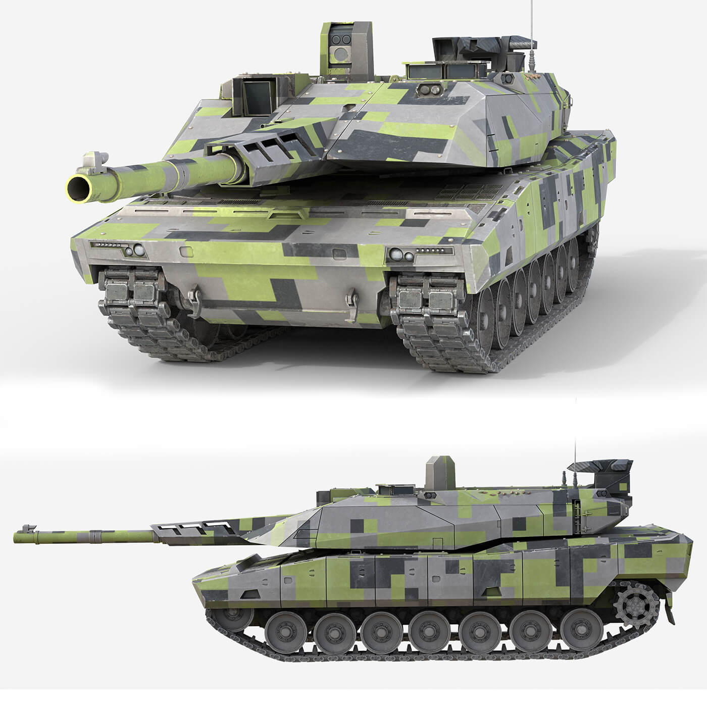 Panther KF51 Main Battle Tank - 3D Model by 3dstudio