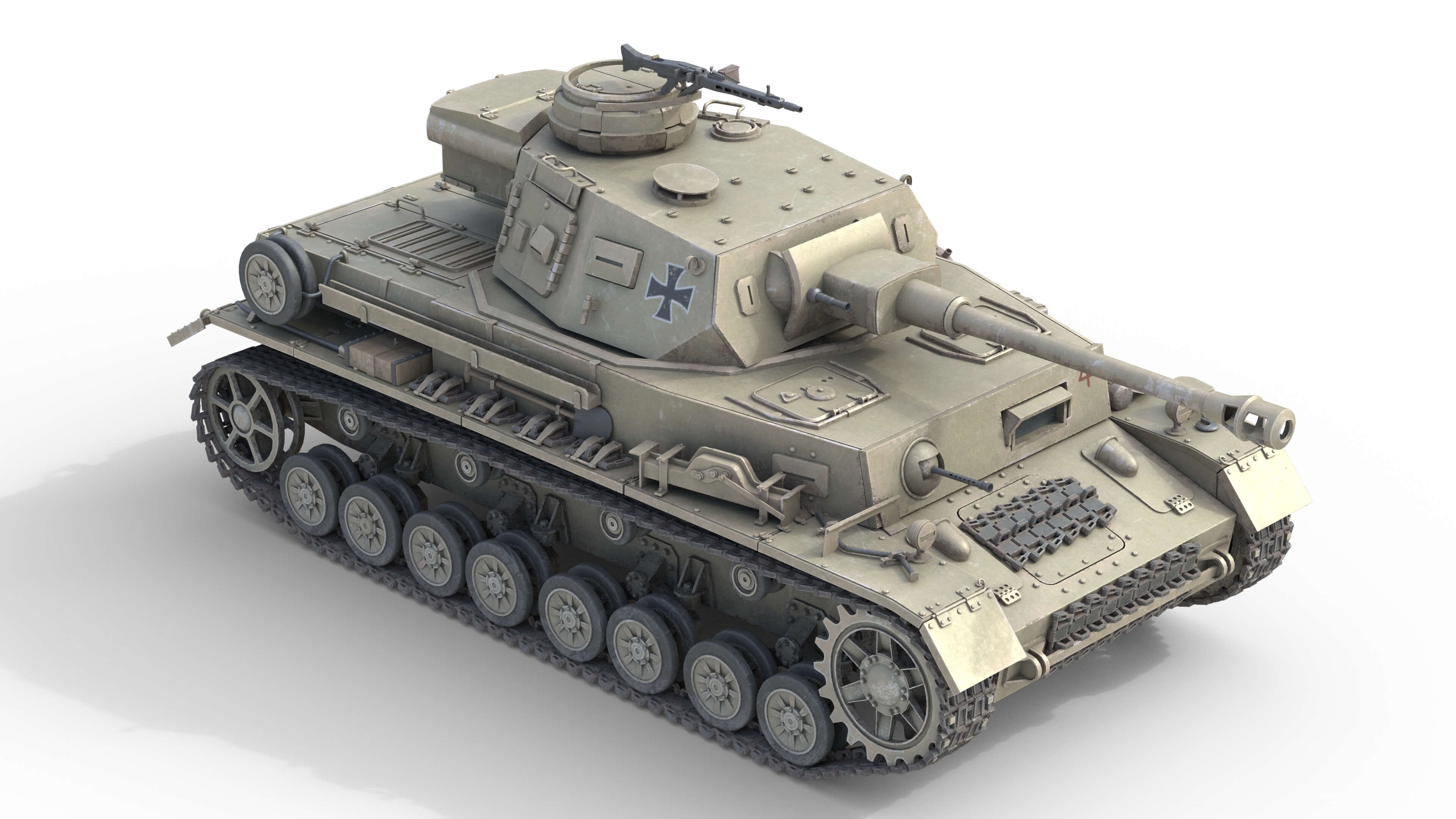 Panzer IV German Medium Tank - 3D Model by 3dstudio
