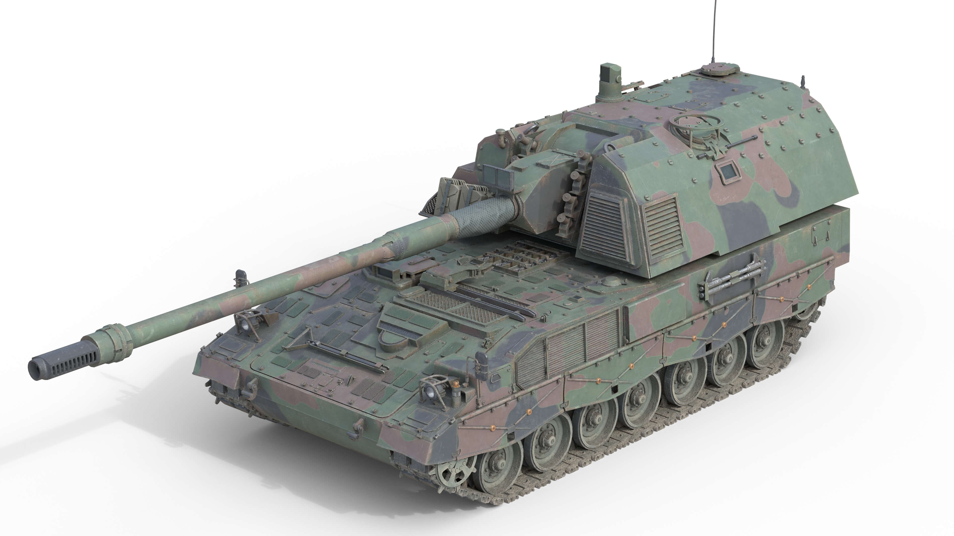 Panzerhaubitze 2000 Self Propelled Howitzer - 3D Model by 3dstudio