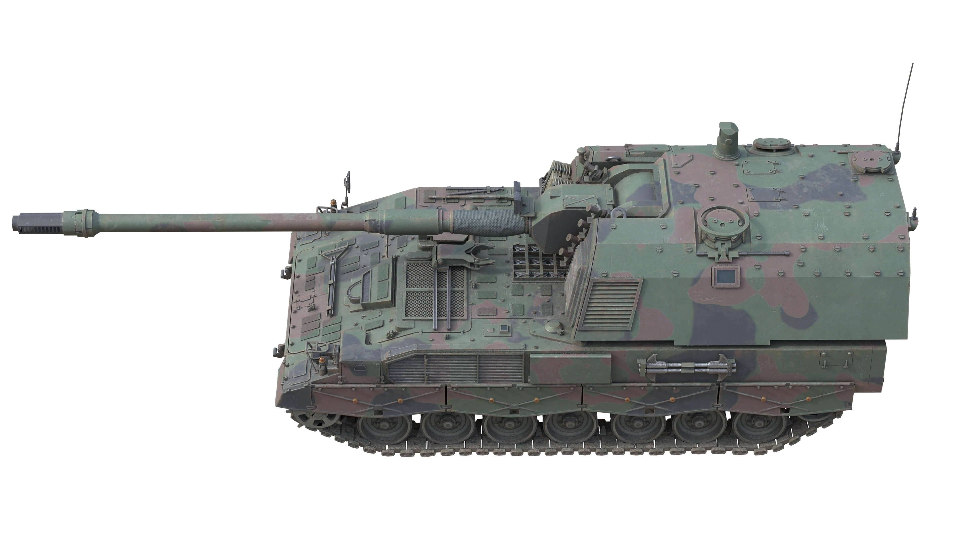 Panzerhaubitze 2000 Self Propelled Howitzer - 3D Model by 3dstudio