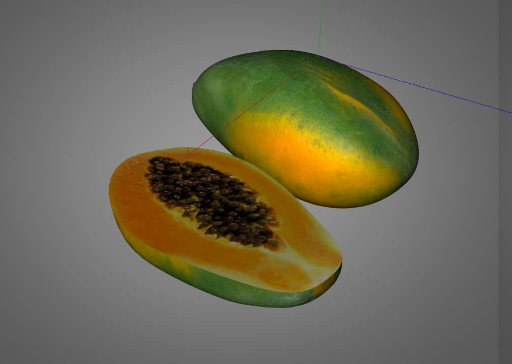 Papaya - 3D Model by 3dstudio