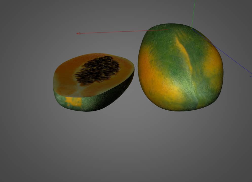 Papaya - 3D Model by 3dstudio