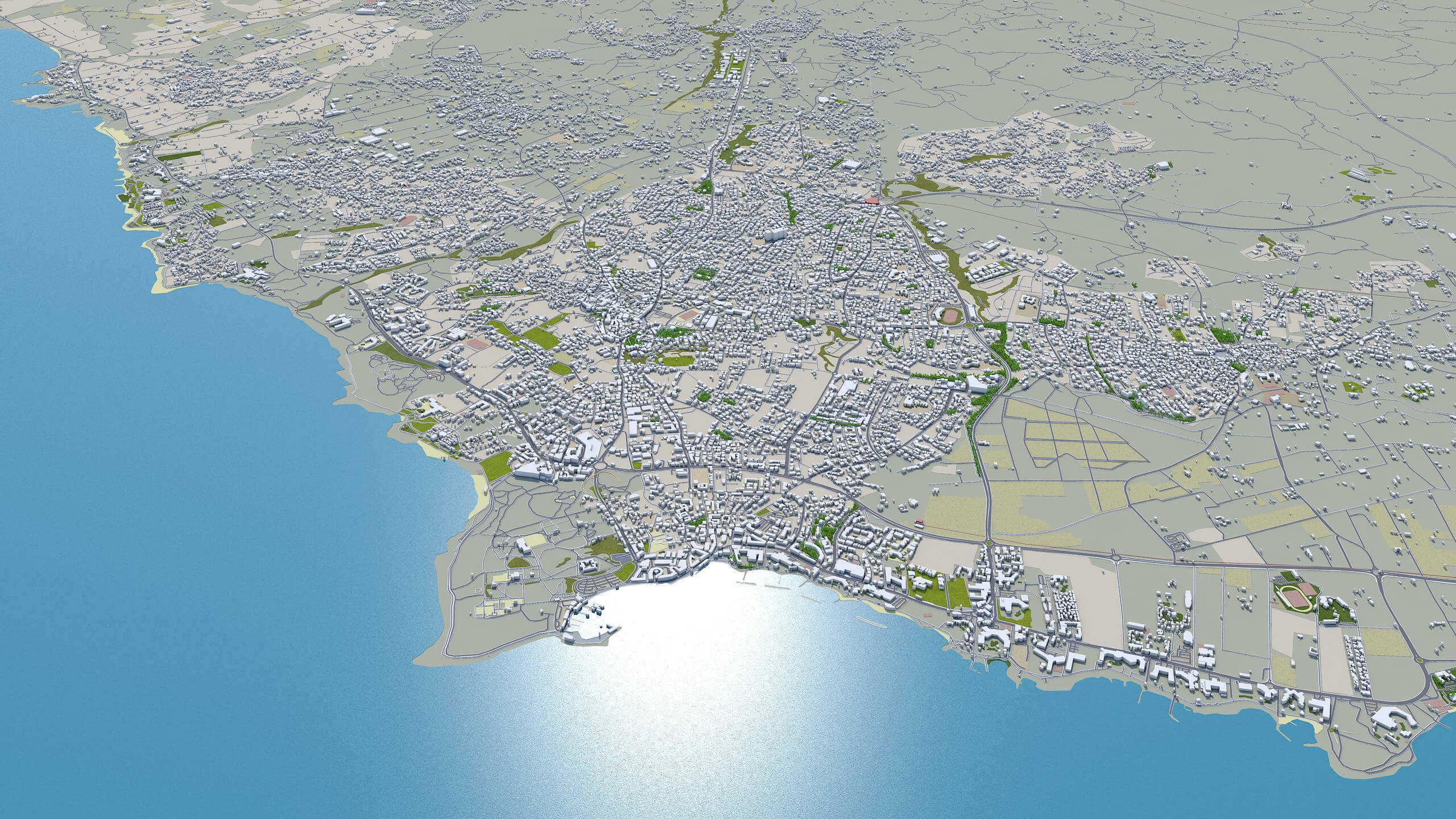 Paphos, Cyprus 30km - 3D Model by 3dstudio
