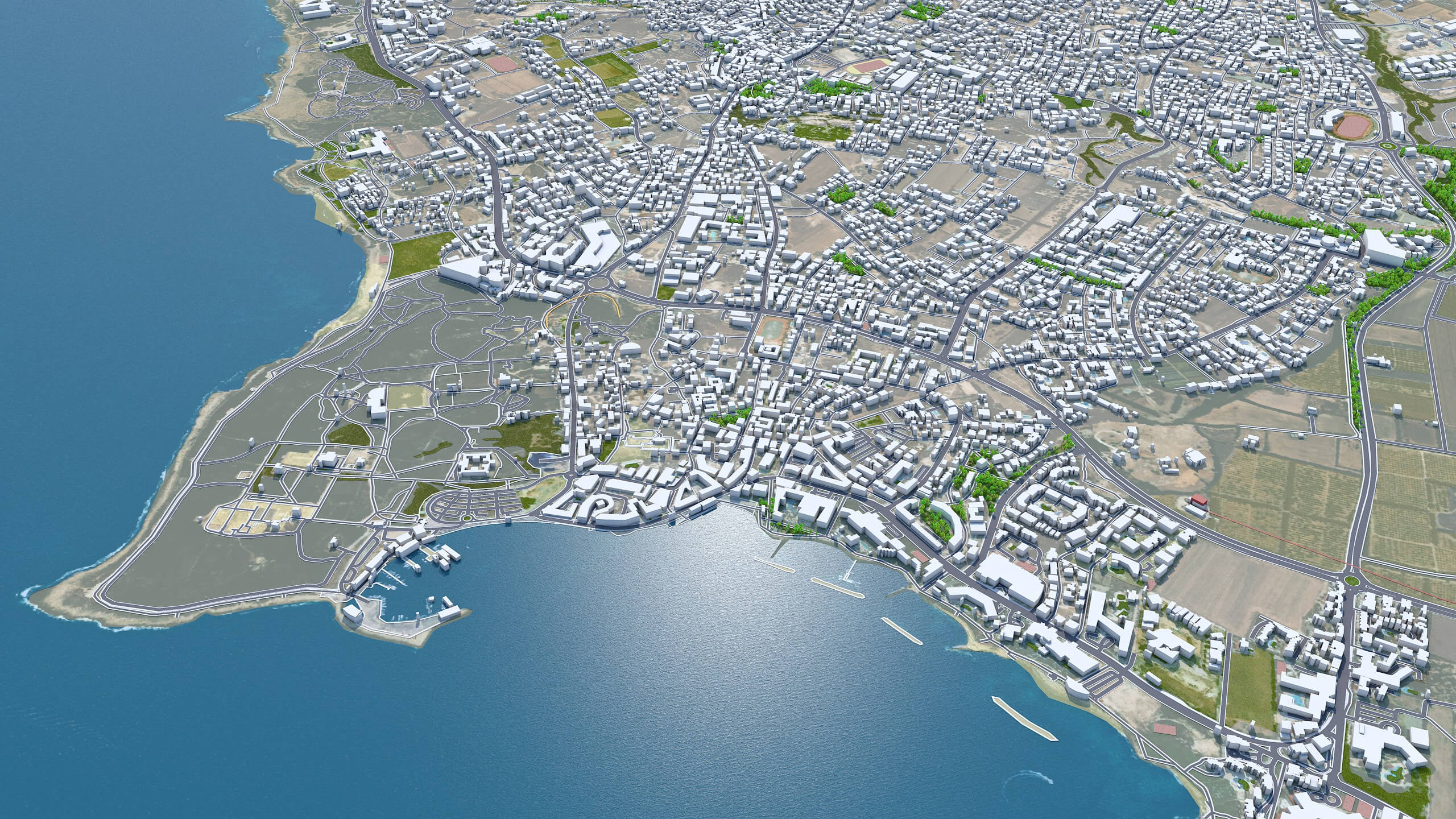 Paphos, Cyprus 30km - 3D Model by 3dstudio