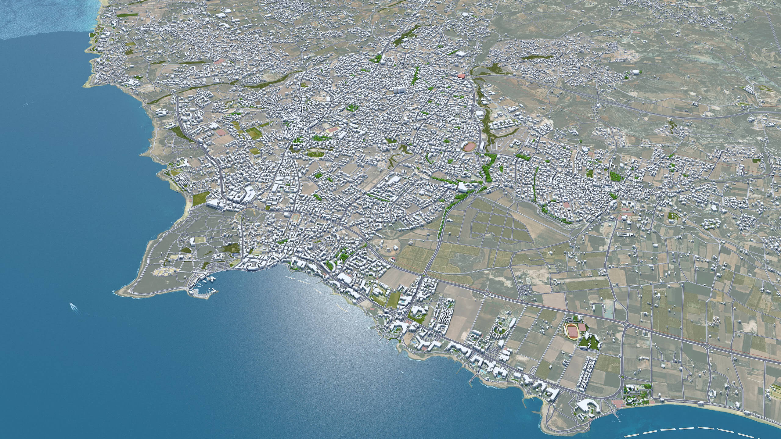 Paphos, Cyprus 30km - 3D Model by 3dstudio