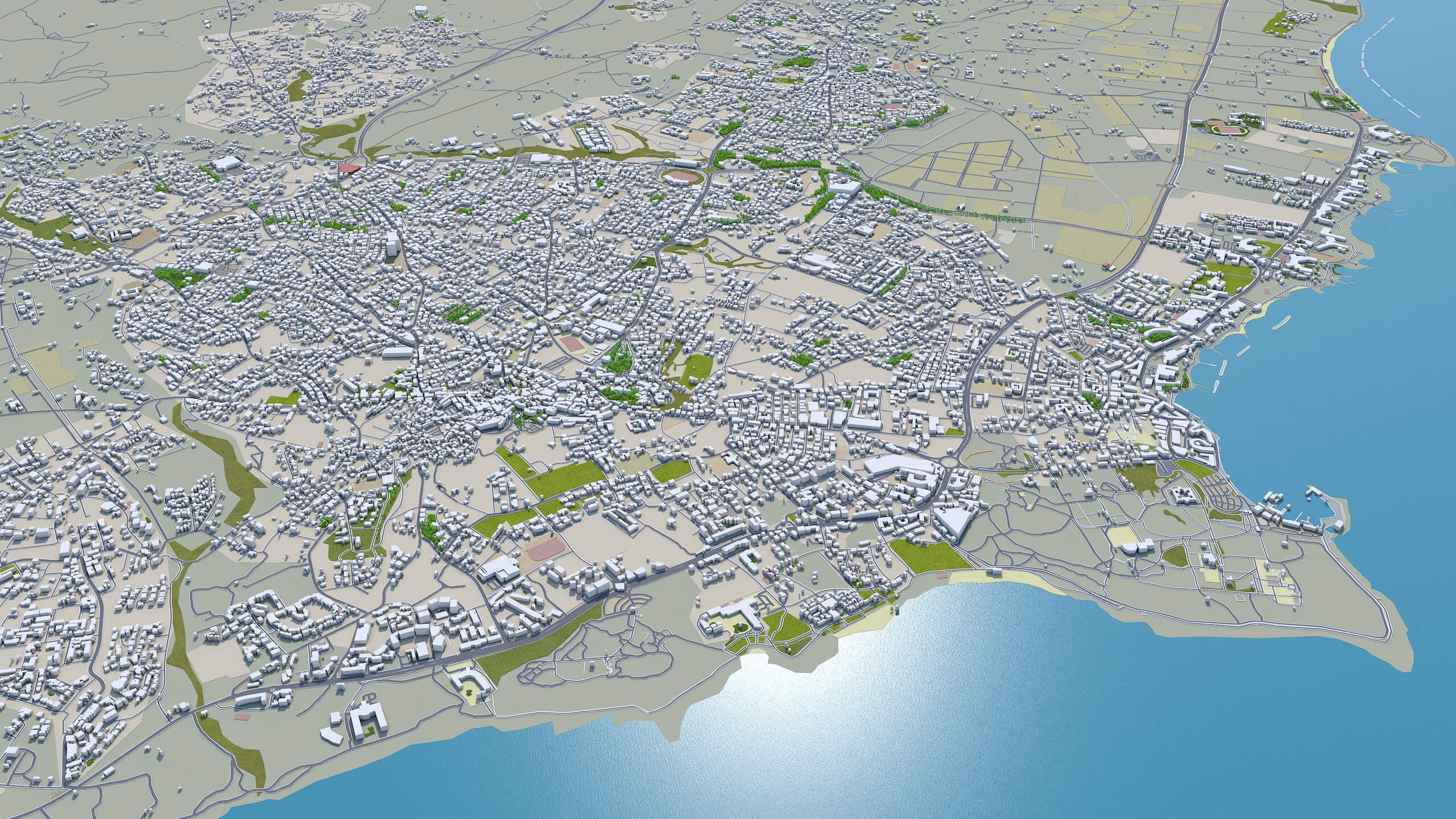 Paphos, Cyprus 30km - 3D Model by 3dstudio
