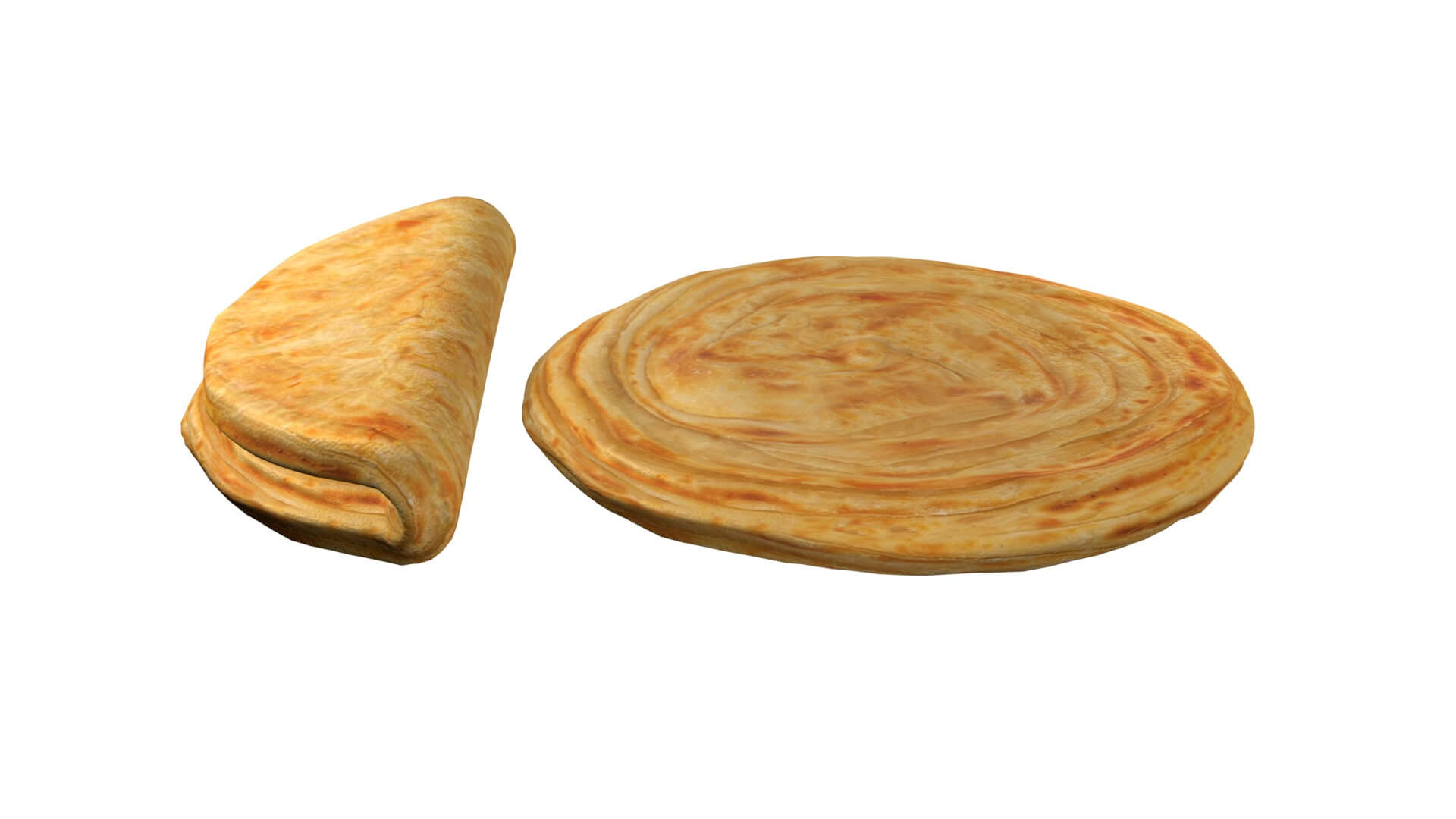 Paratha Bread - 3D Model by 3dstudio