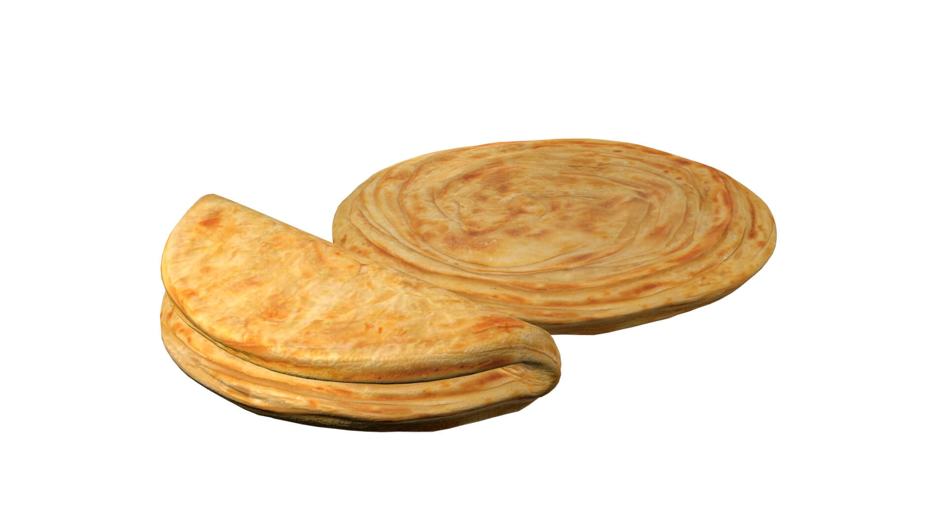 Paratha Bread - 3D Model by 3dstudio