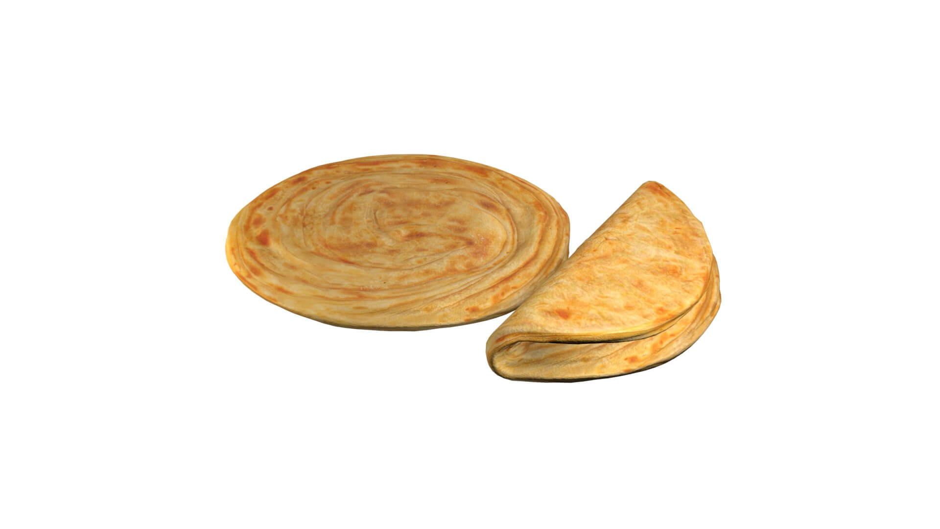 Paratha Bread - 3D Model by 3dstudio