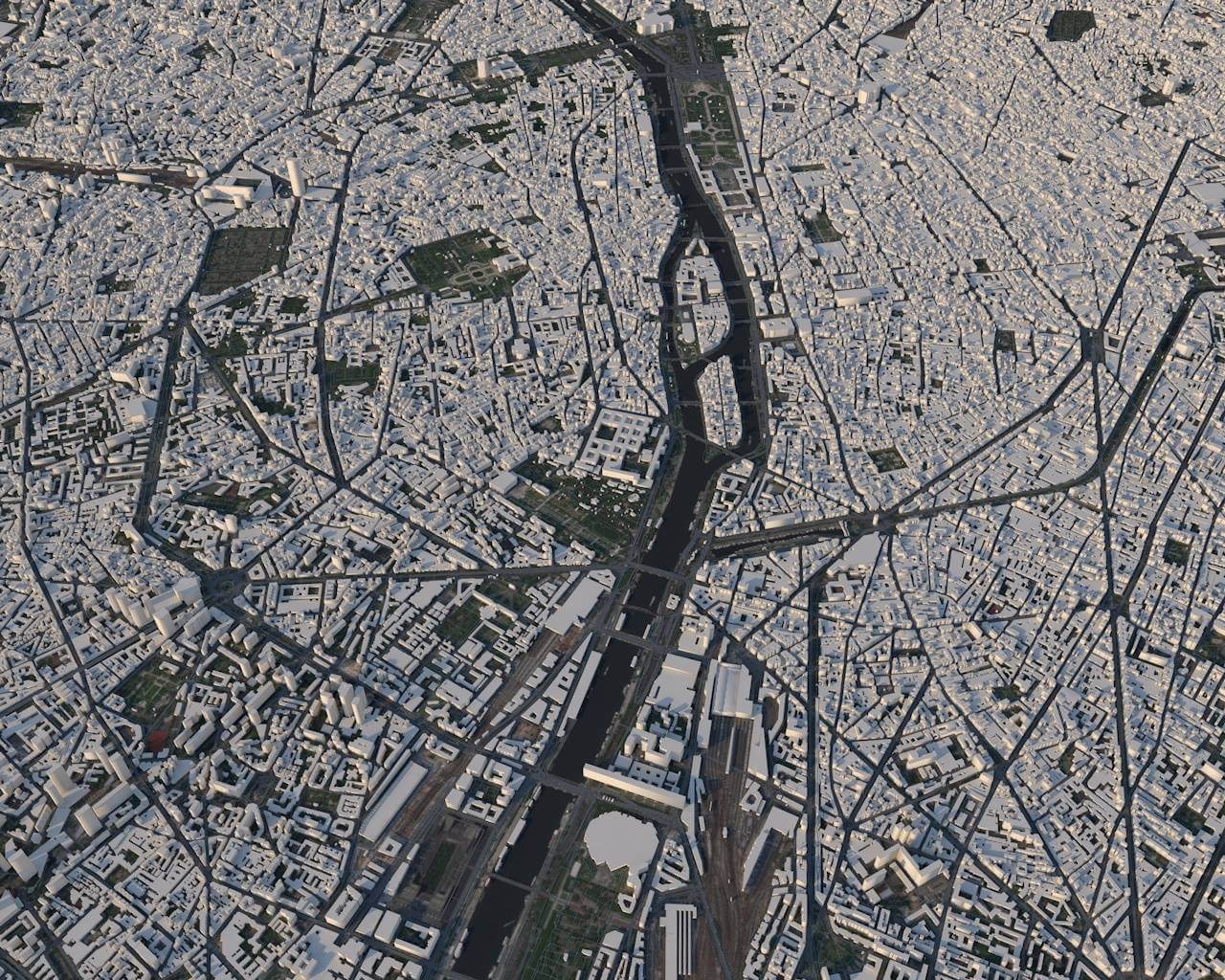 Paris France - 3D Model by 3dstudio