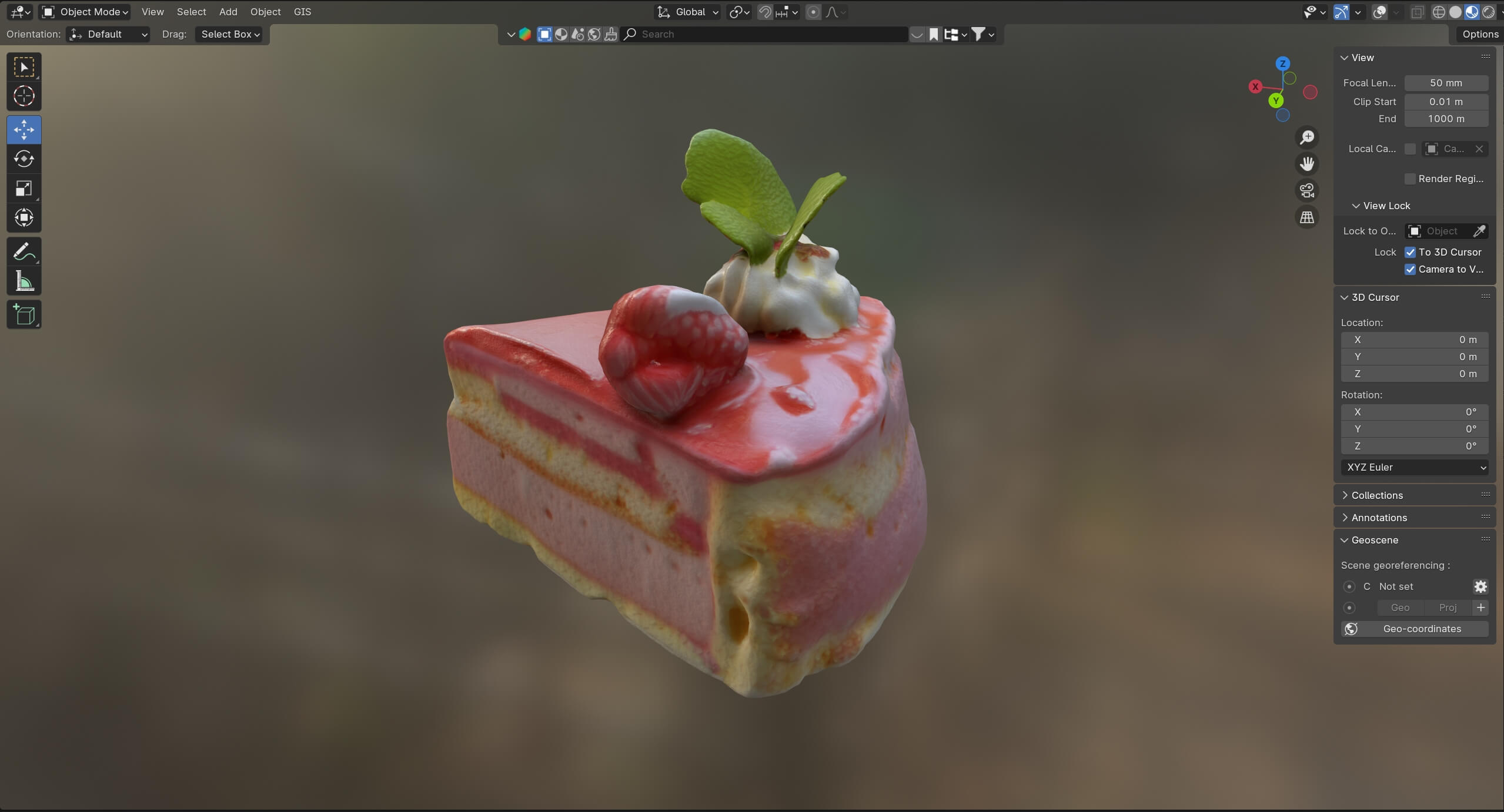 Pastry 1 3D Model by 3dstudio