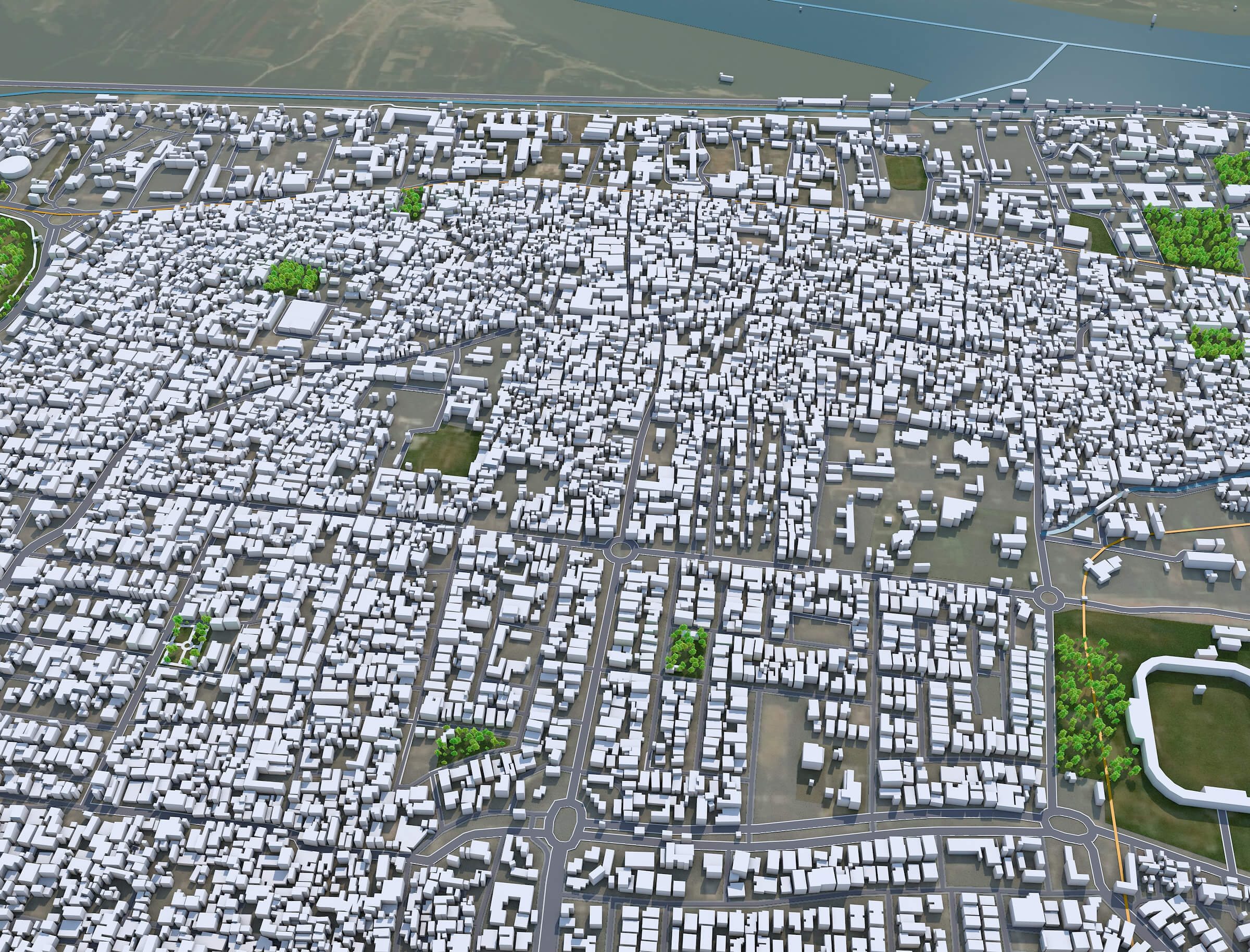 Patna City Bihar India 3D Model 35km by 3dstudio