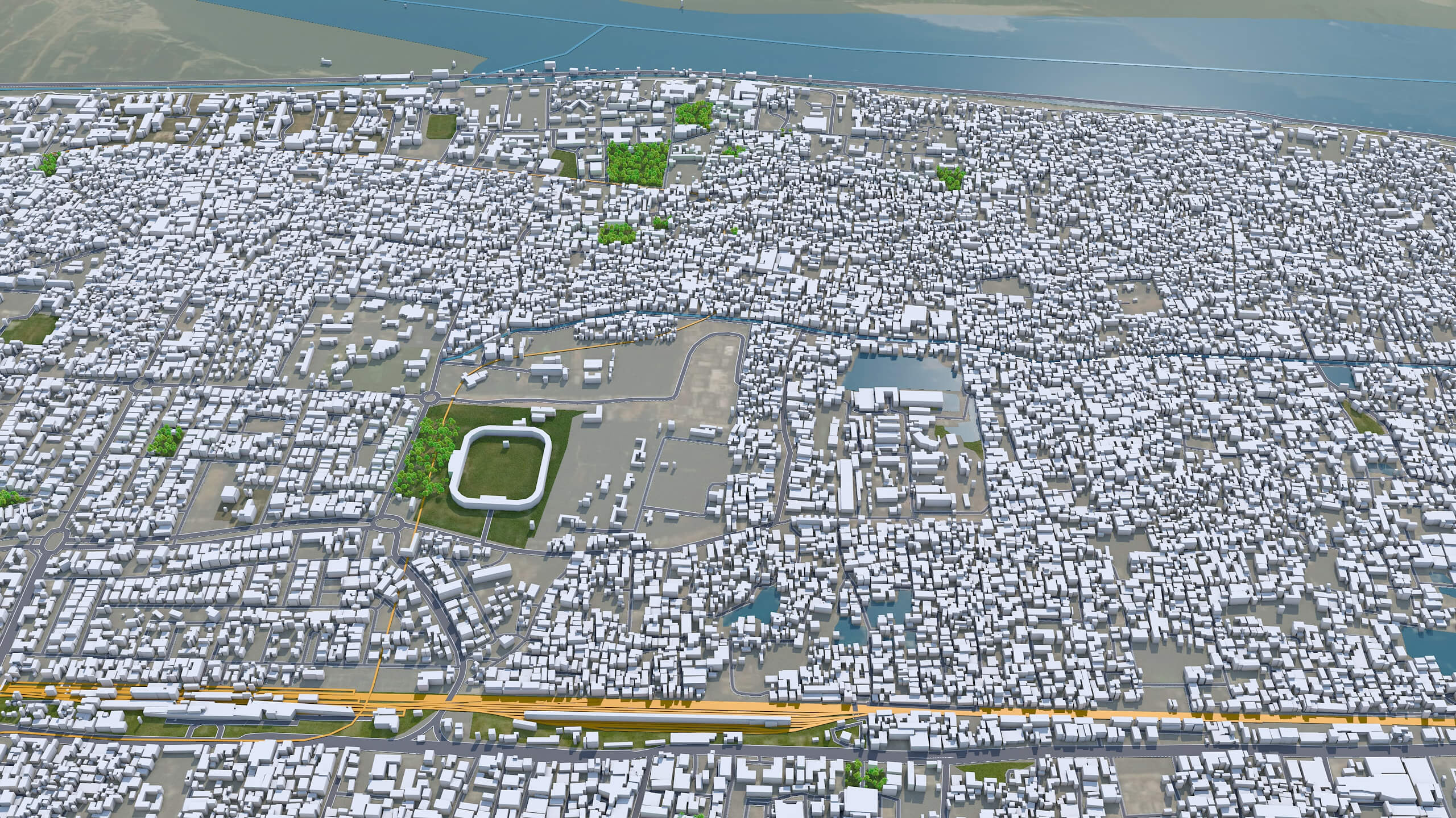 Patna City Bihar India 3D Model 35km by 3dstudio