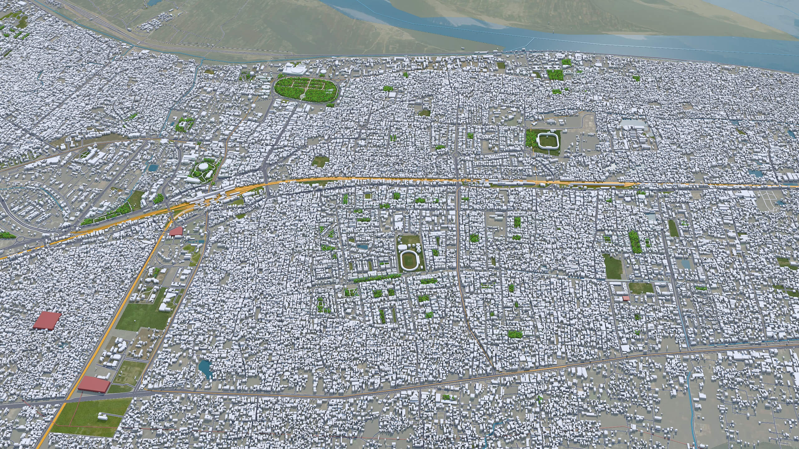 Patna City Bihar India 3D Model 35km by 3dstudio