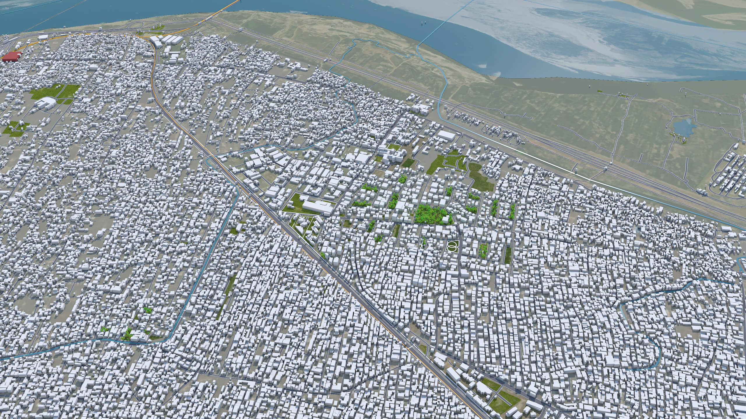 Patna City Bihar India 3D Model 35km by 3dstudio