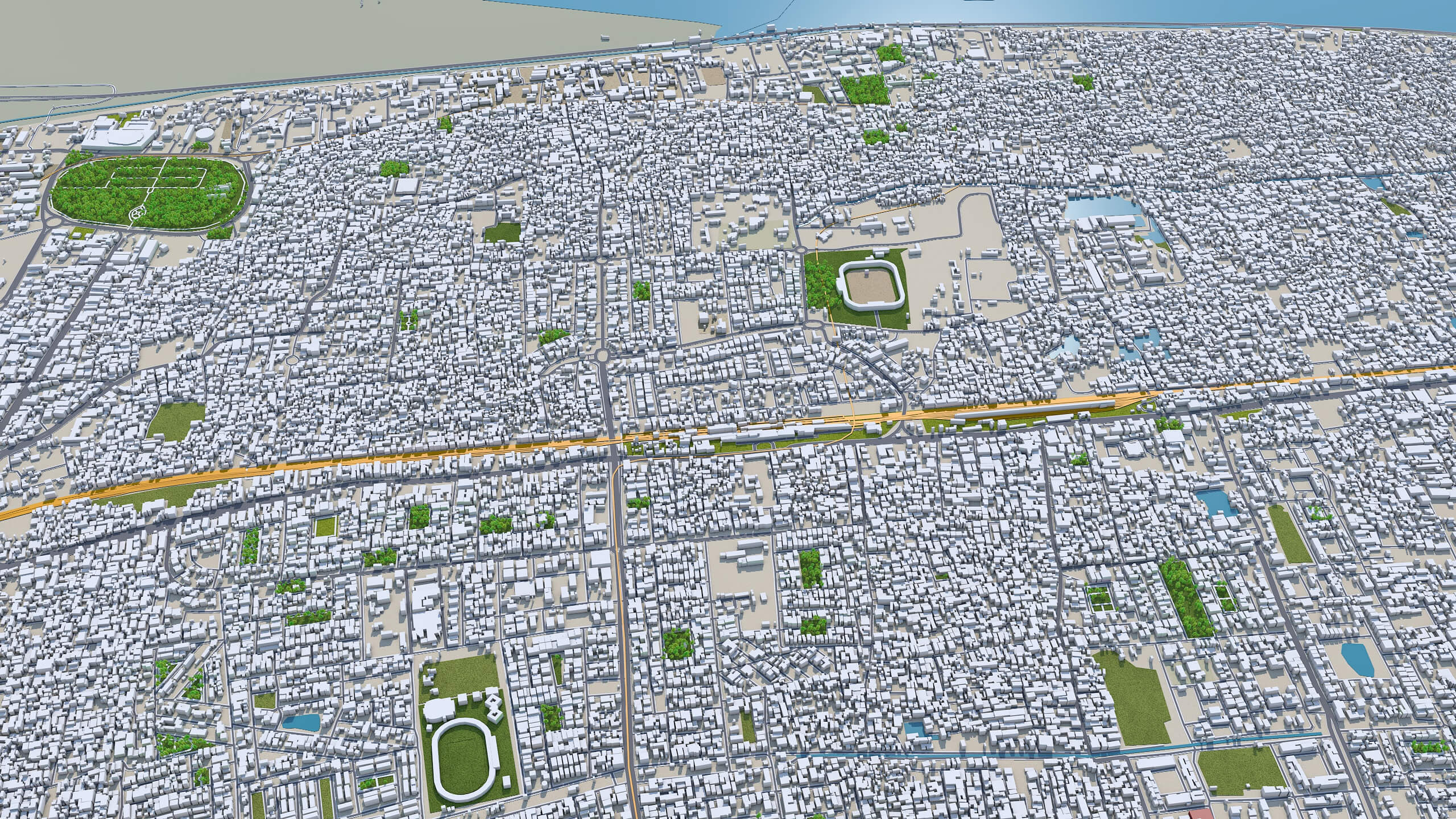 Patna City Bihar India 3D Model 35km by 3dstudio