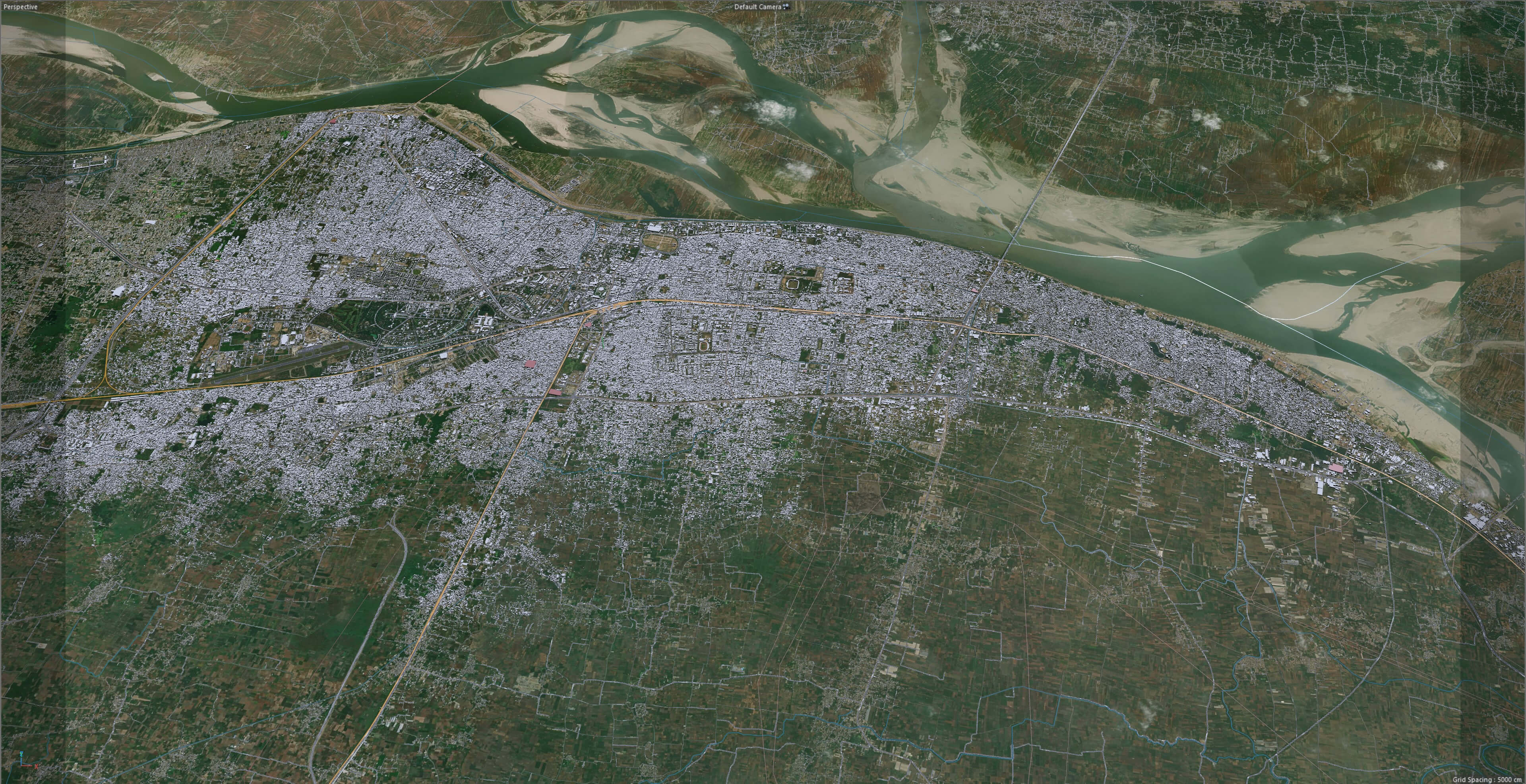 Patna City Bihar India 3D Model 35km by 3dstudio