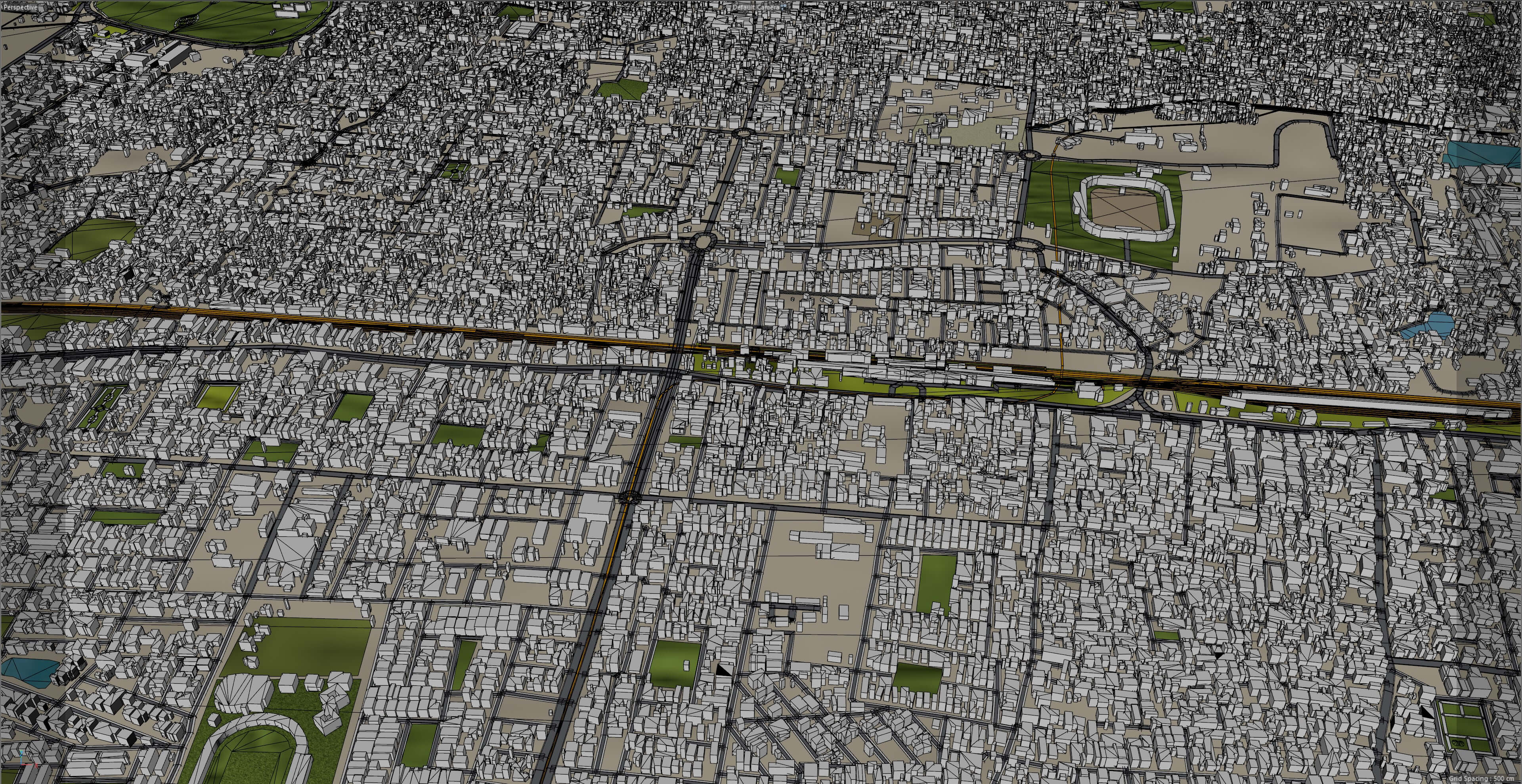 Patna City Bihar India 3D Model 35km by 3dstudio