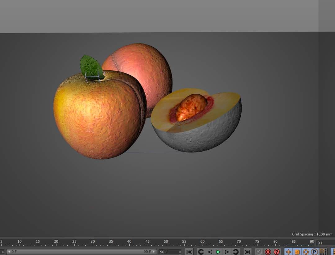 Peach - 3D Model by 3dstudio