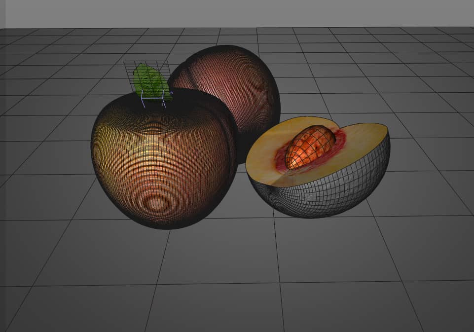 Peach - 3D Model by 3dstudio