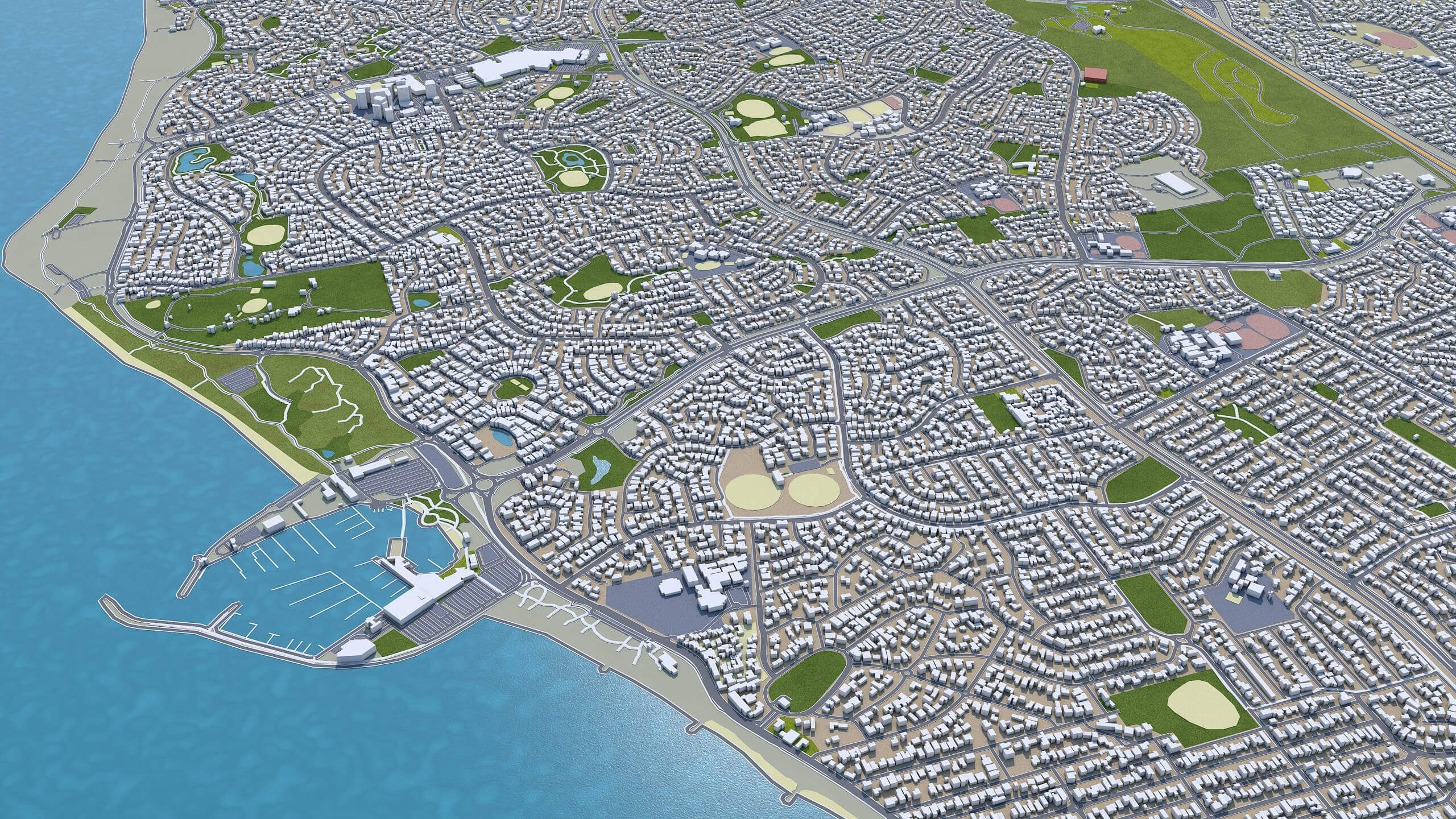 Perth City Australia 80km - 3D Model by 3dstudio