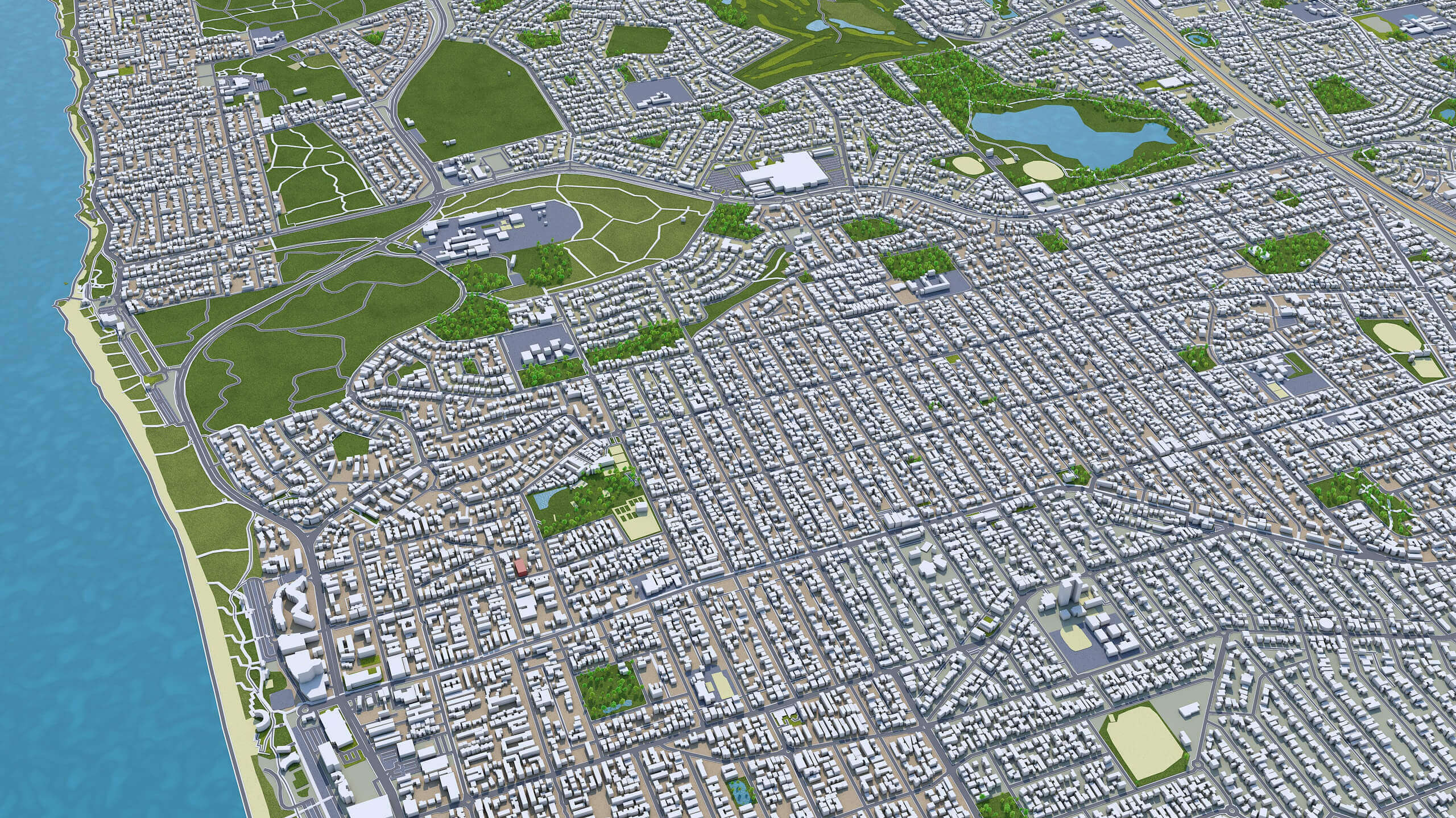 Perth City Australia 80km - 3D Model by 3dstudio