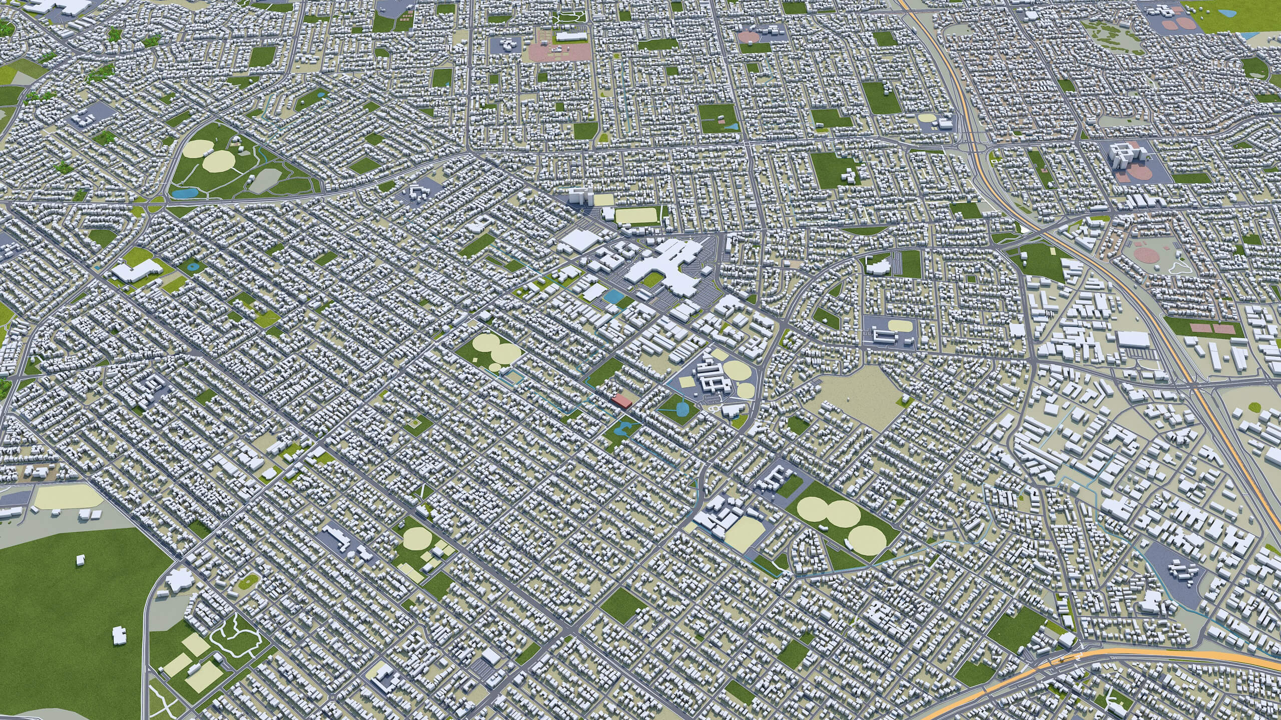 Perth City Australia 80km - 3D Model by 3dstudio