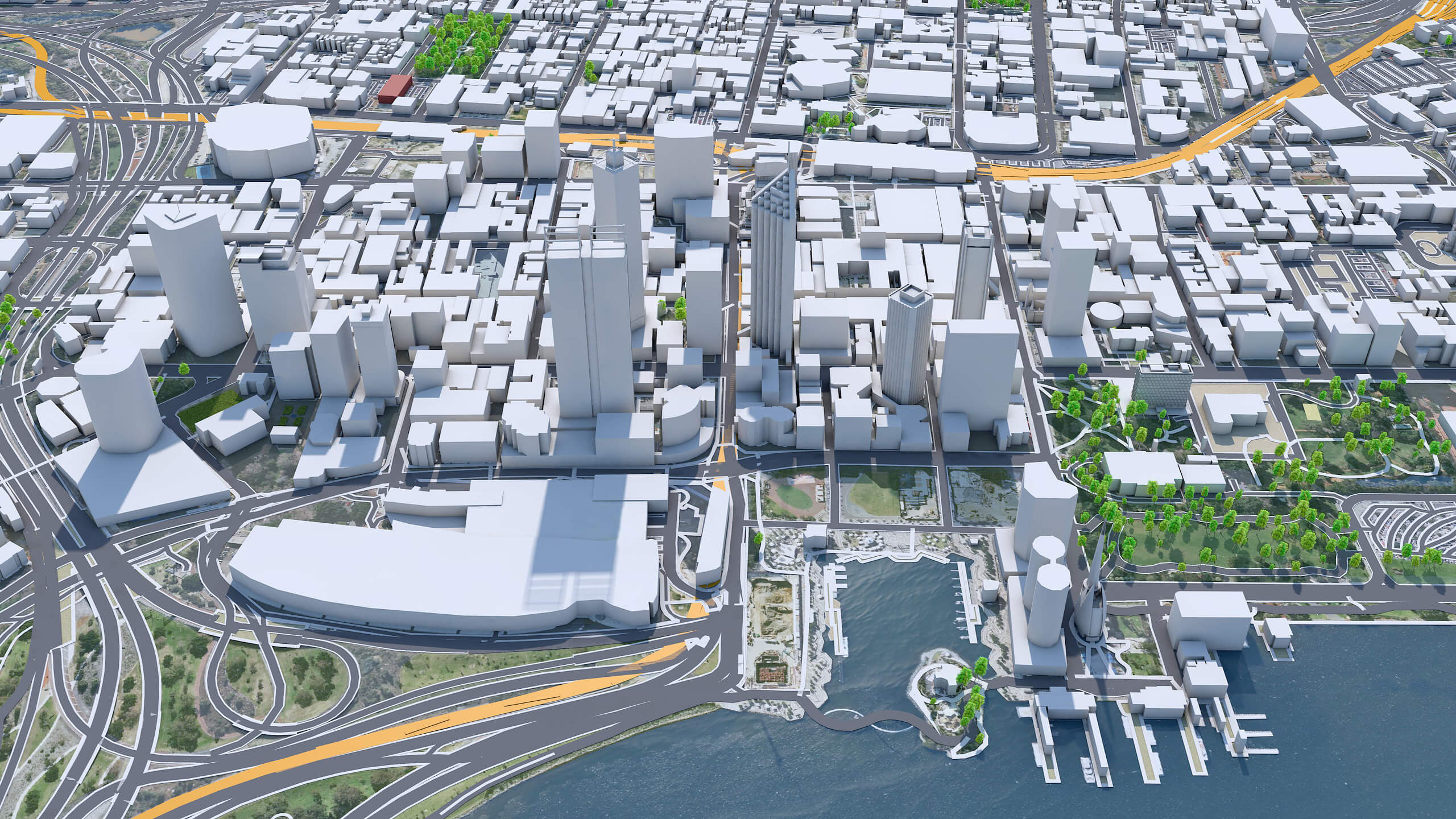 Perth City Australia 80km - 3D Model by 3dstudio