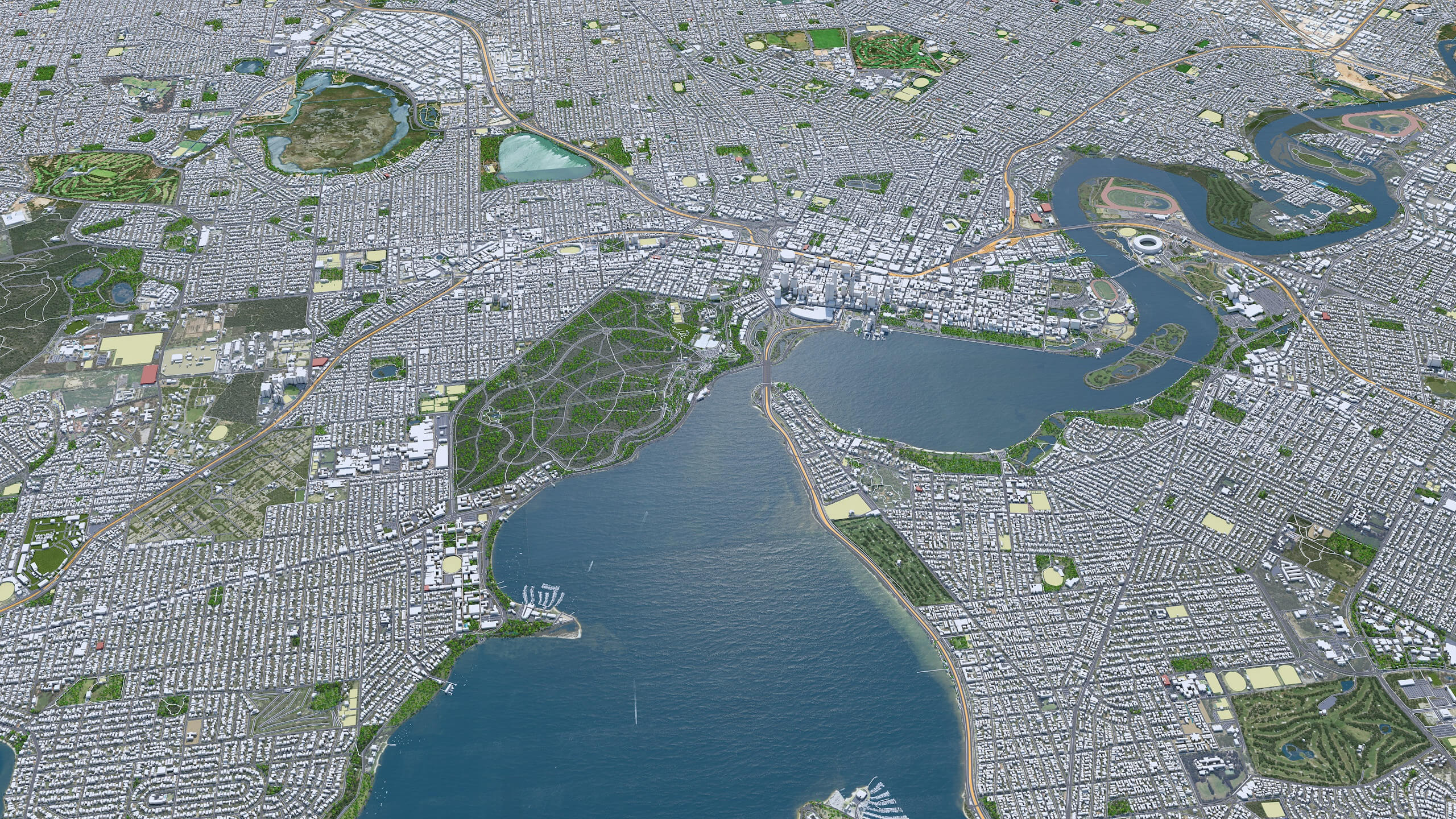 Perth City Australia 80km - 3D Model by 3dstudio