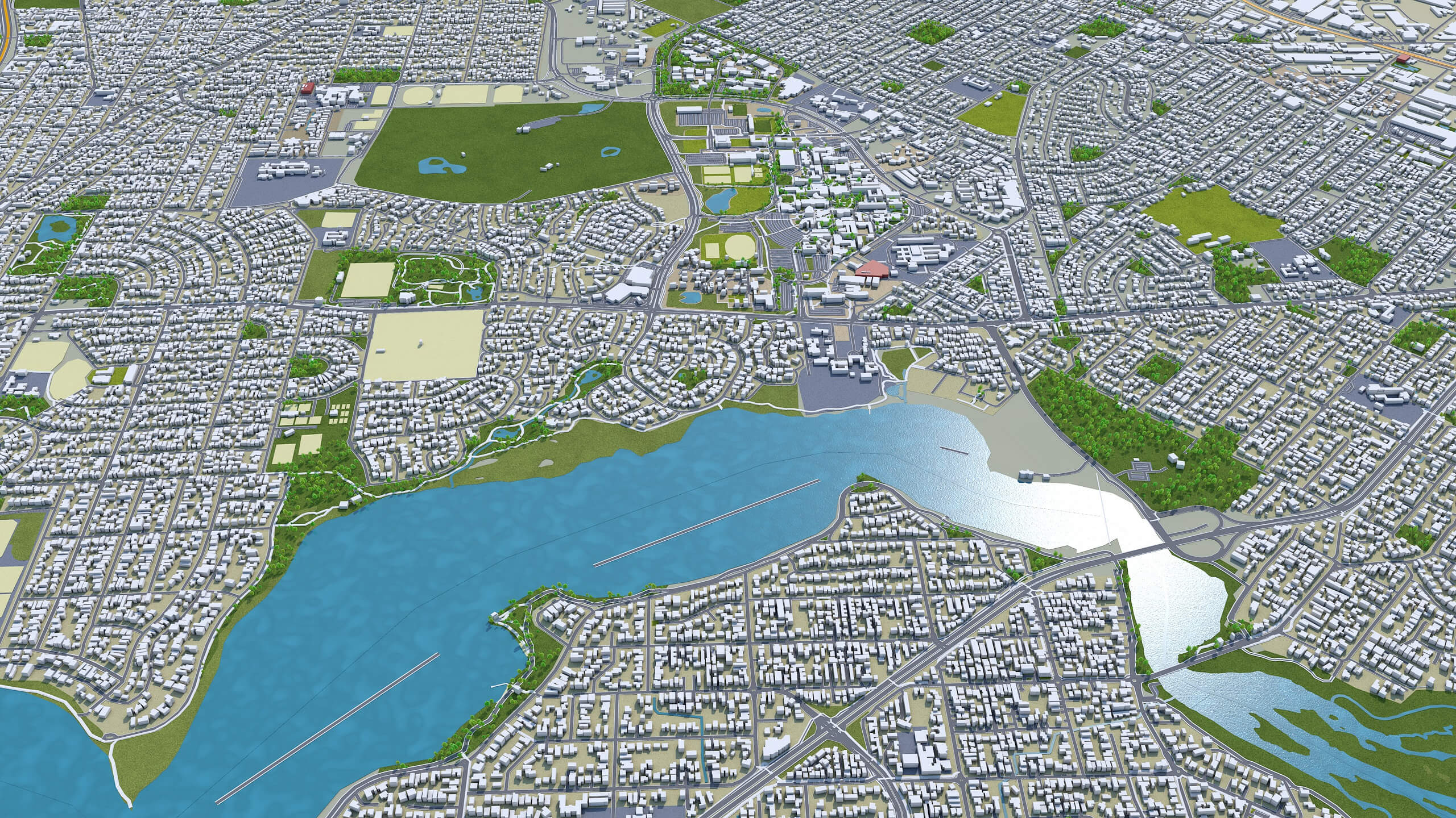 Perth City Australia 80km - 3D Model by 3dstudio