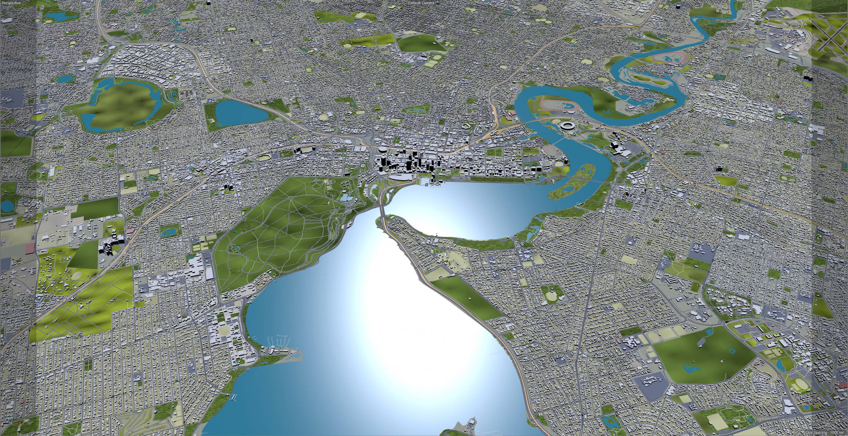 Perth City Australia 80km - 3D Model by 3dstudio