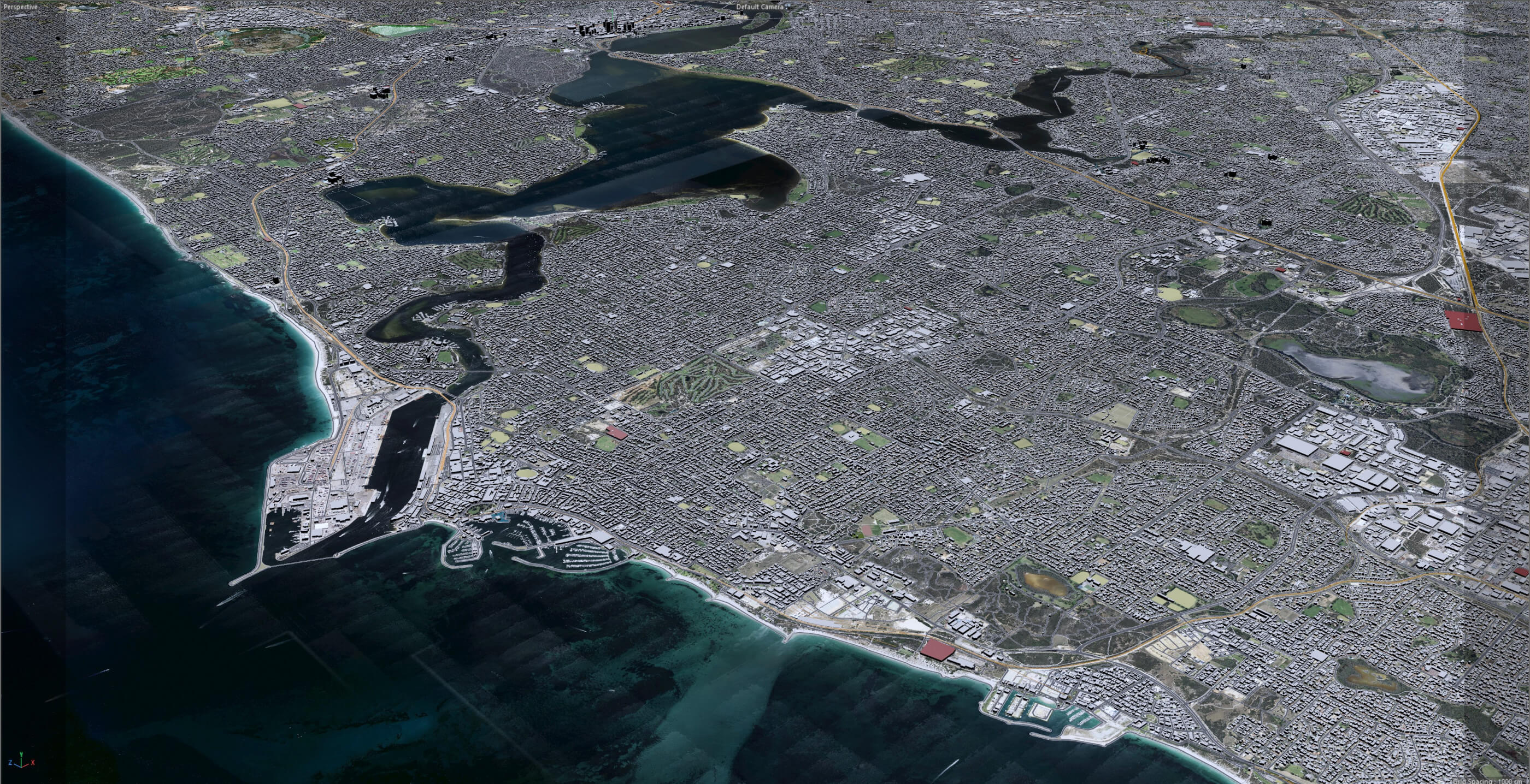 Perth City Australia 80km - 3D Model by 3dstudio