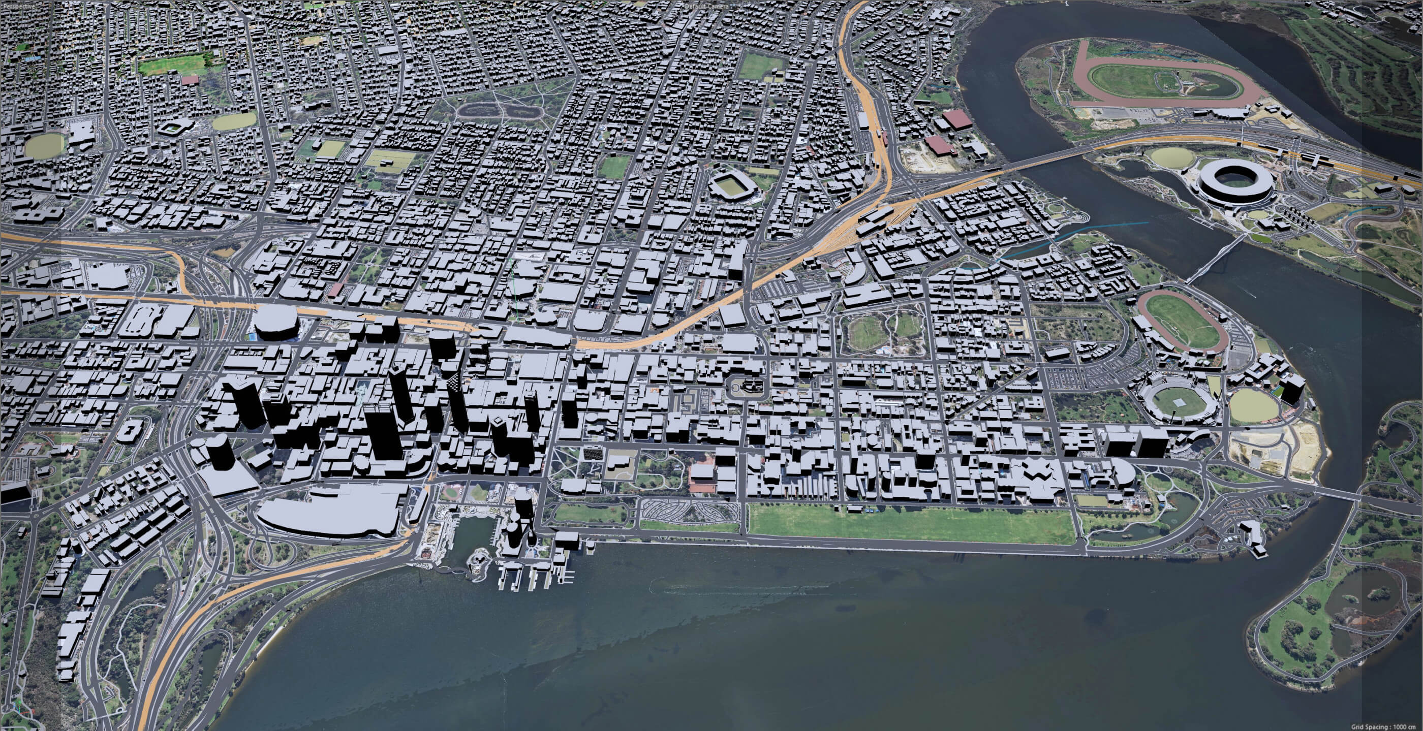 Perth City Australia 80km - 3D Model by 3dstudio