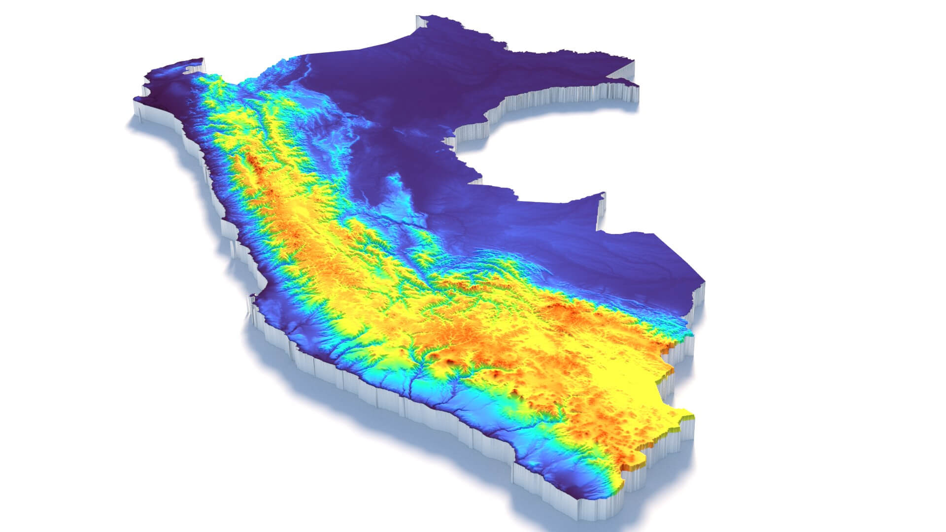 Peru Piruw Terrain Map - 3D Model by 3dstudio
