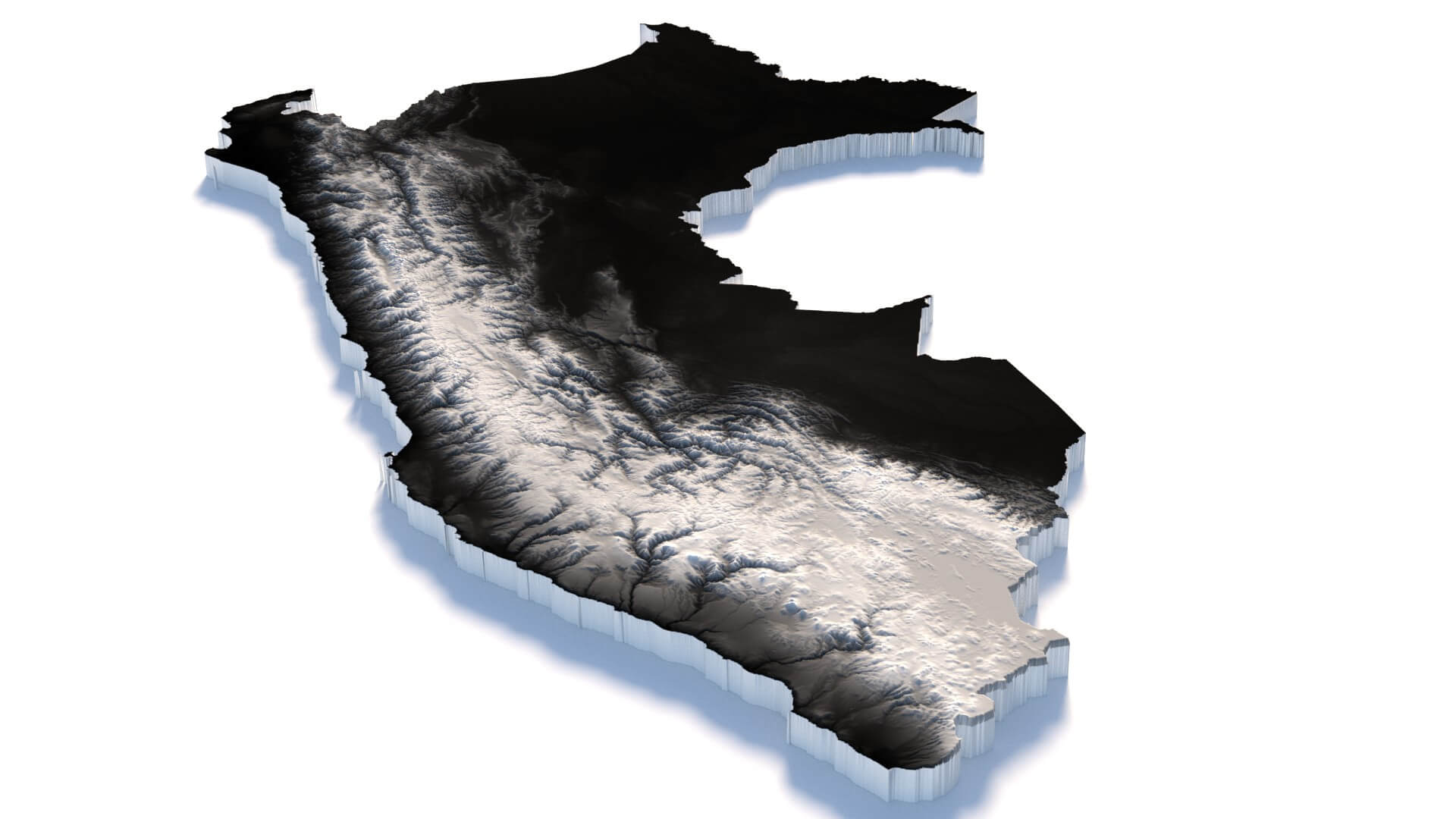 Peru Piruw Terrain Map - 3D Model by 3dstudio