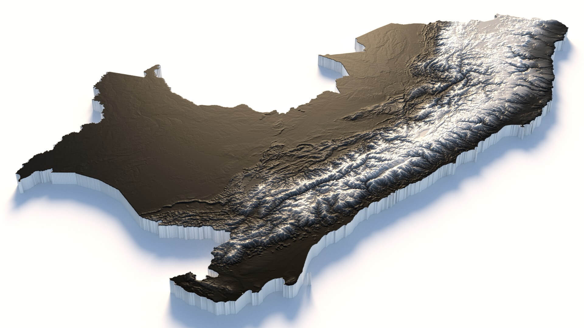 Peru Piruw Terrain Map - 3D Model by 3dstudio