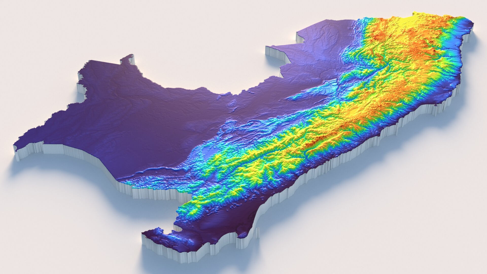 Peru Piruw Terrain Map - 3D Model by 3dstudio