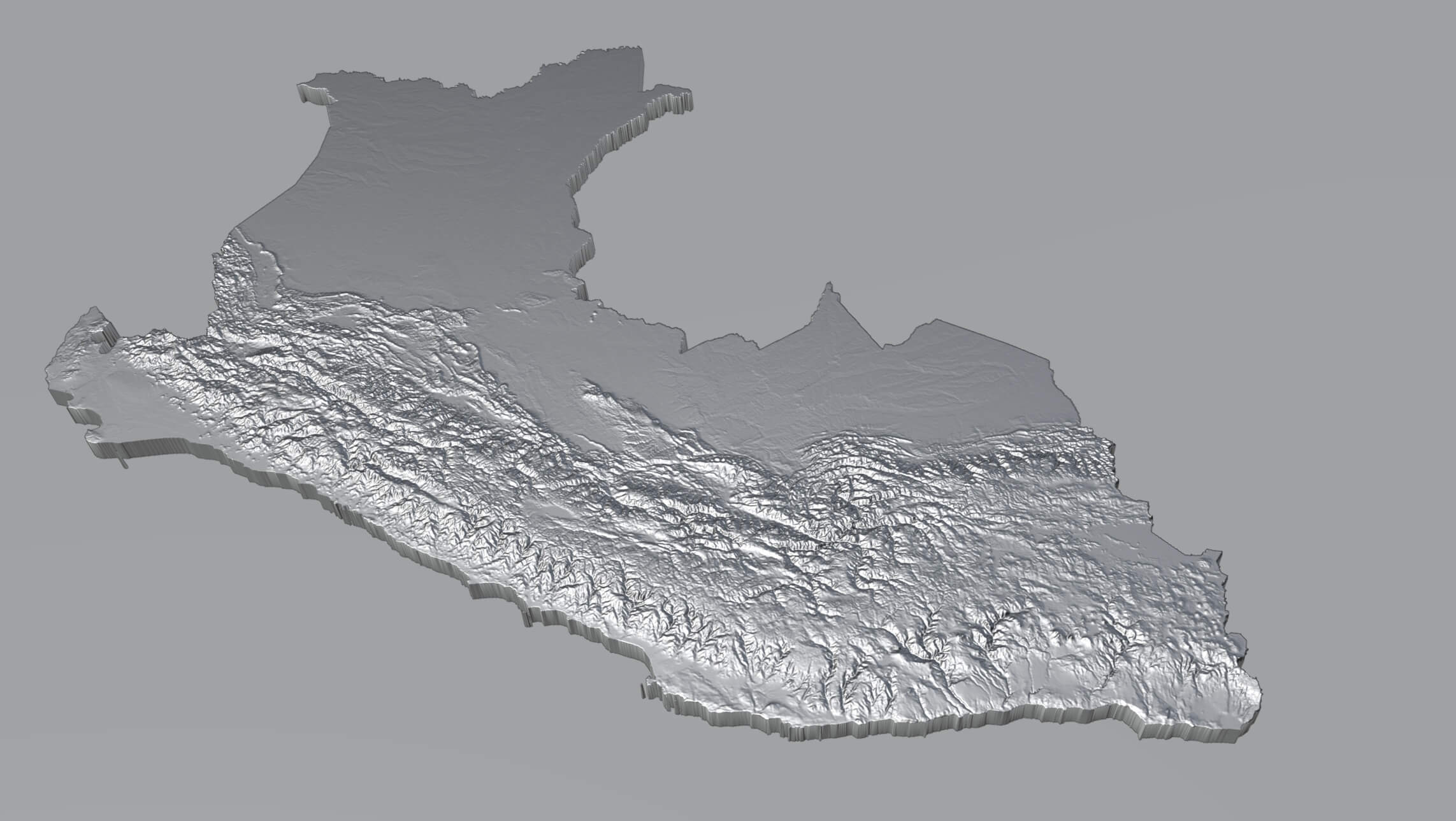 Peru Piruw Terrain Map - 3D Model by 3dstudio