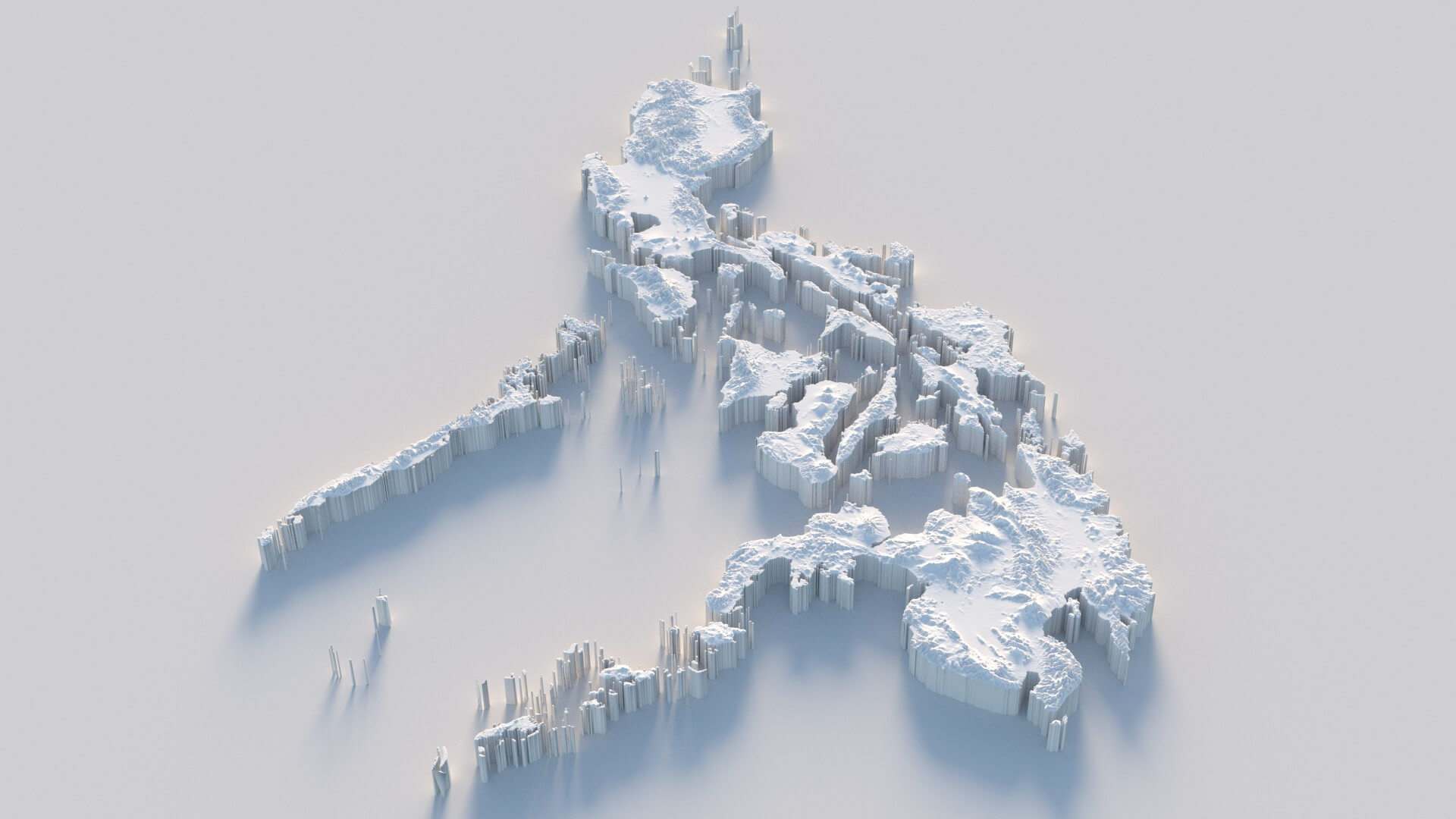 Philippines Pilipinas Terrain Map - 3D Model by 3dstudio