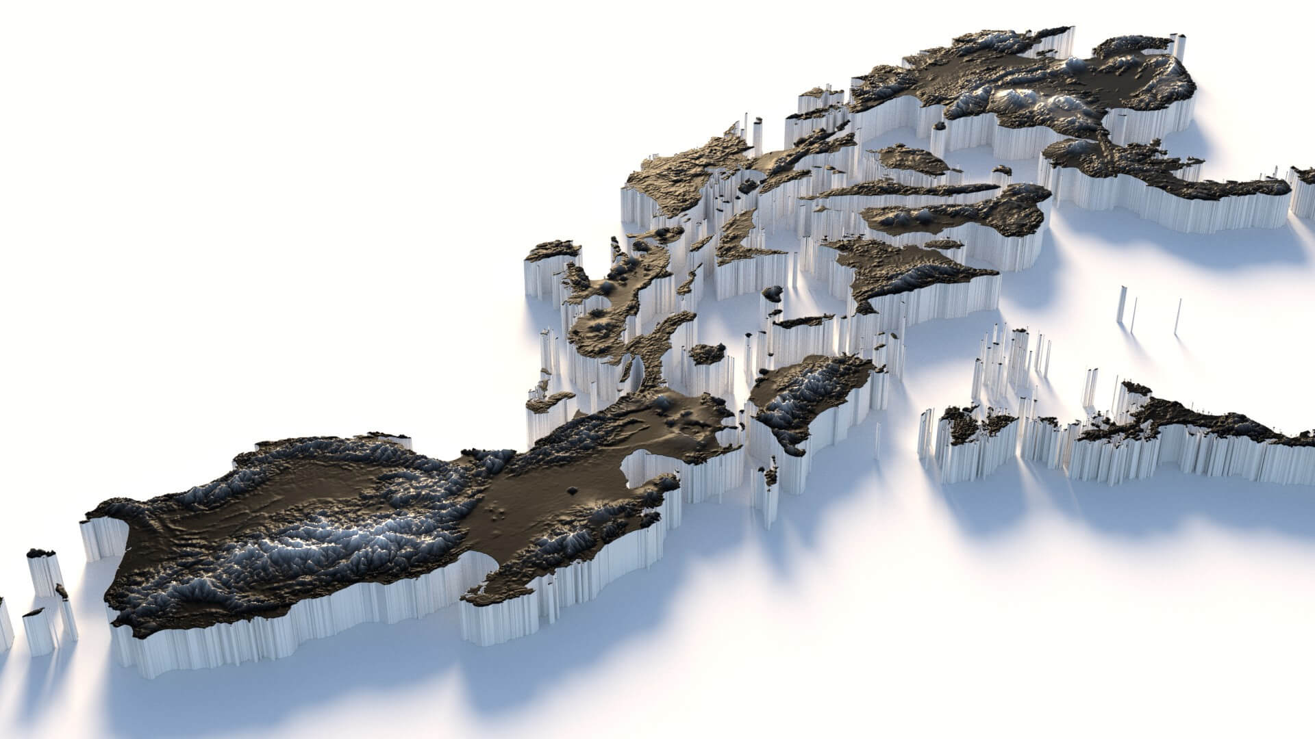 Philippines Pilipinas Terrain Map - 3D Model by 3dstudio