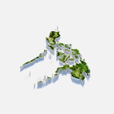 Philippines Pilipinas Terrain Map - 3D Model by 3dstudio