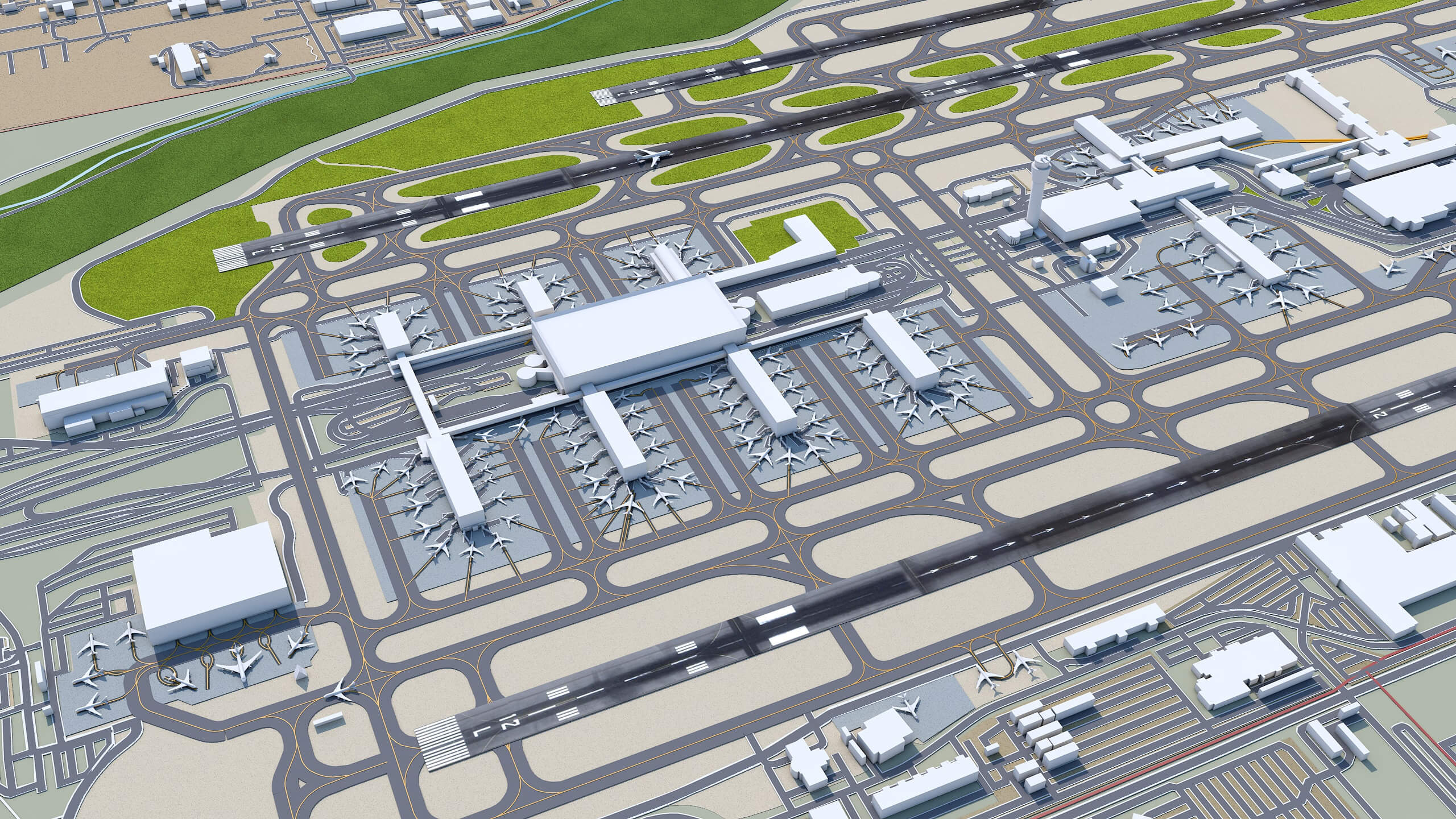 Phoenix Airport - 3D Model by 3dstudio